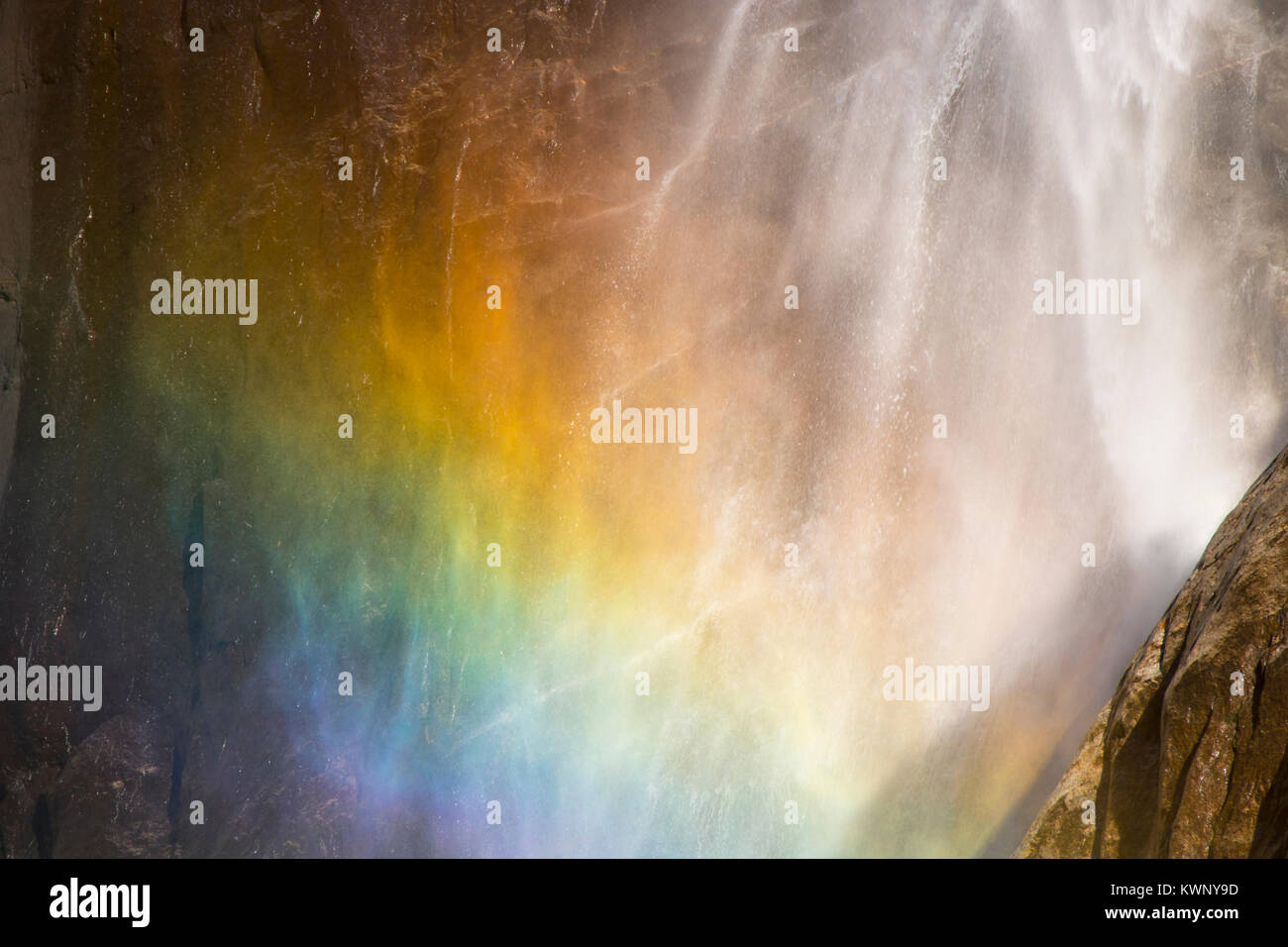 Bright Water and Rainbow Full Frame Stock Photo - Alamy