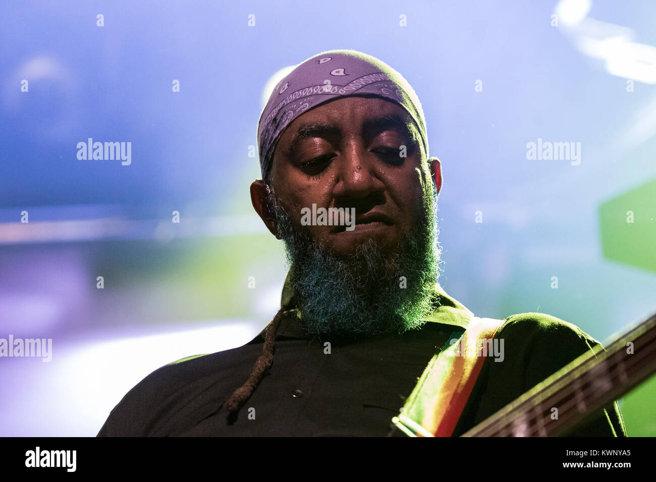 ZAGREB, CROATIA - DECEMBER 01, 2017: Gogol Bordello American Gypsy punk ...