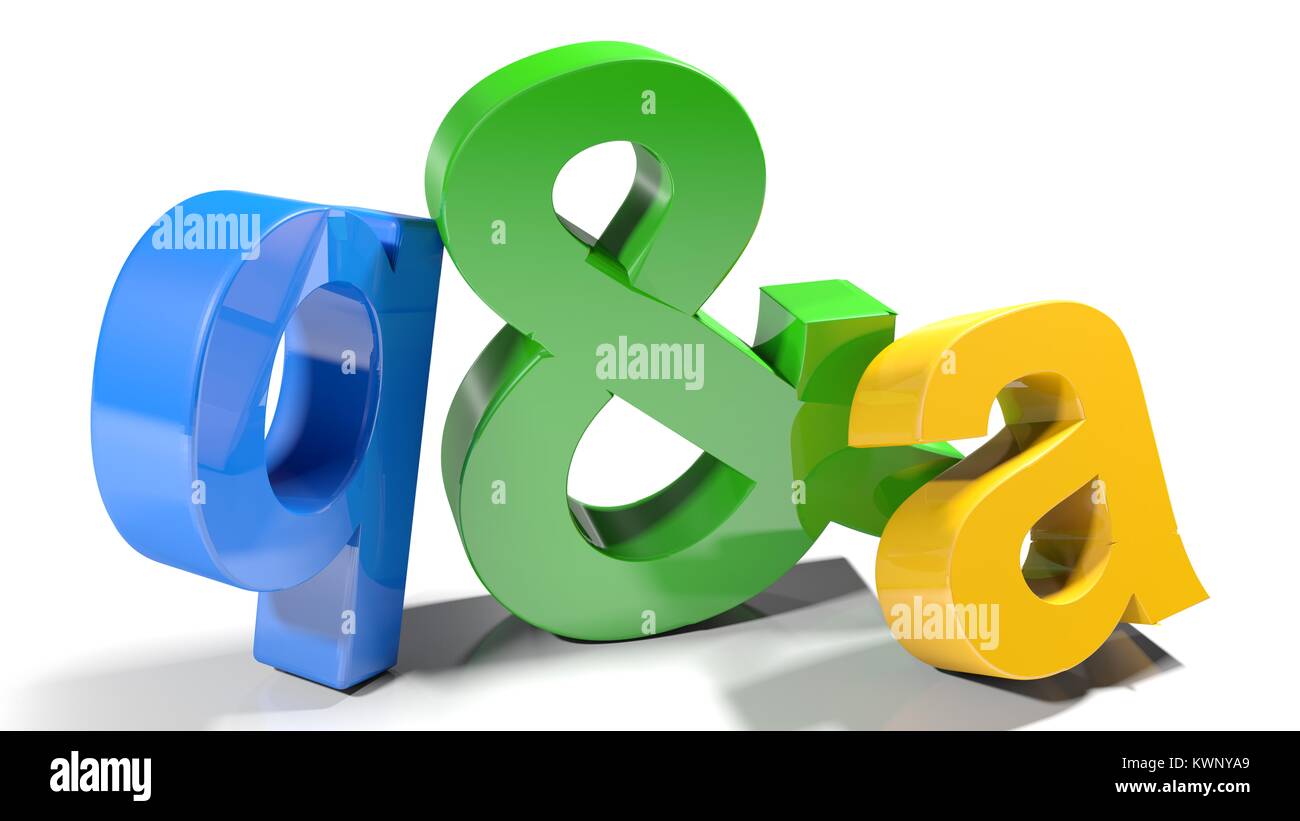 Q&A - Questions and Answers colorful write - 3D rendering Stock Photo ... Q&A - Questions and Answers colorful write - 3D rendering Stock Photo ...