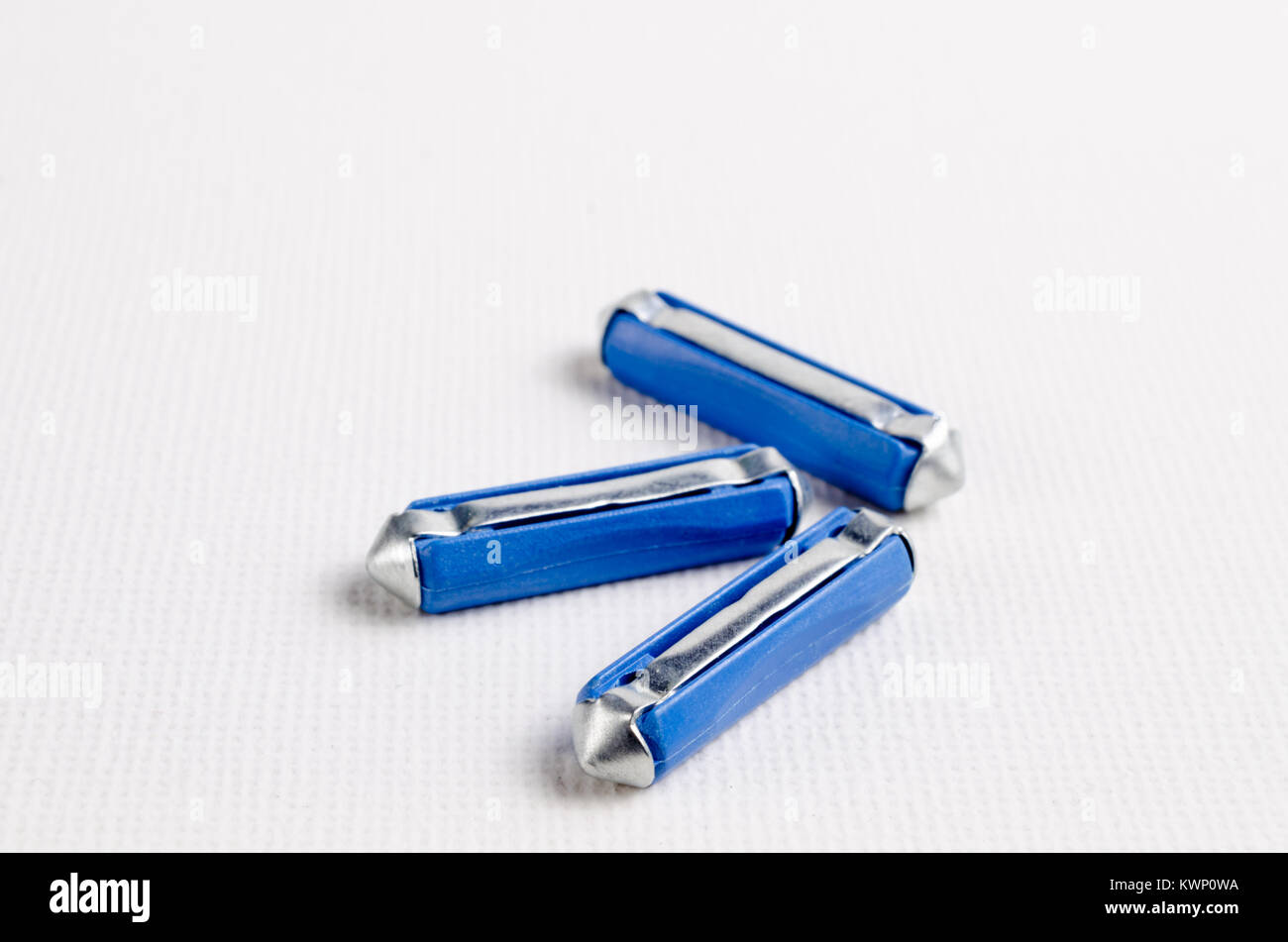 A Studio Photograph of Blue 25 Amp Continental Automotive Bullet Fuses ...