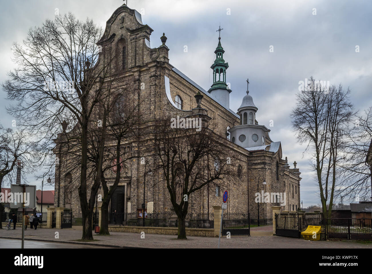 Stone church in Opoczno, Poland Stock Photo - Alamy