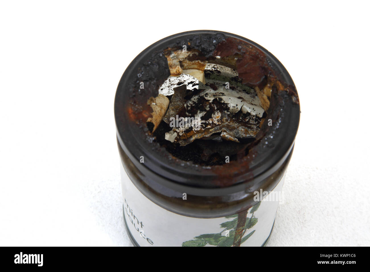 Old Jar Of Mint Sauce With Corroded Lid Stock Photo - Alamy