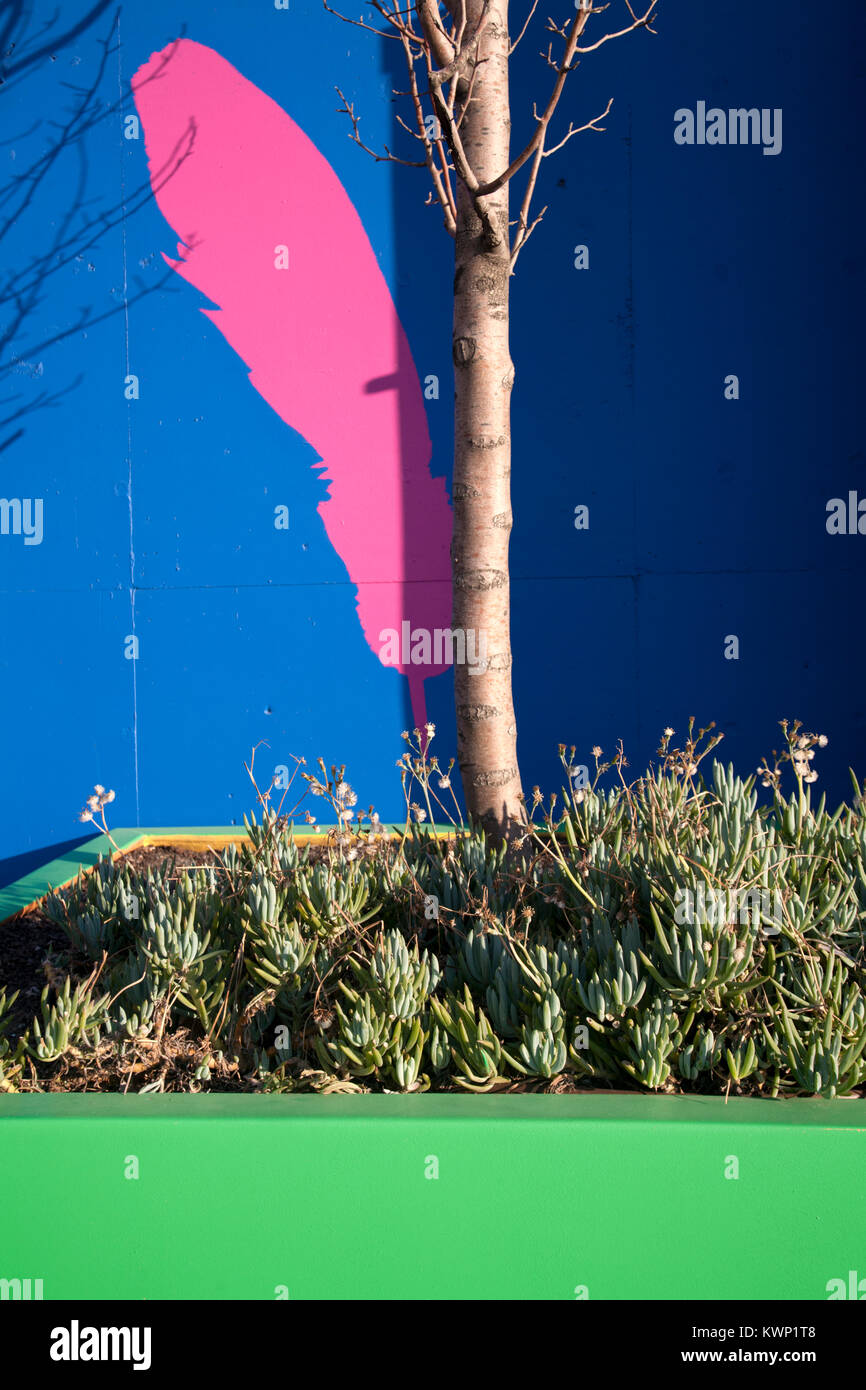 Blue painted hoarding hi-res stock photography and images - Alamy