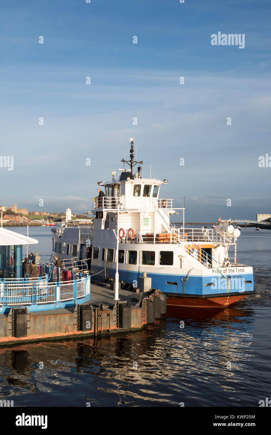 The river Tyne Shields ferry Pride of the Tyne moored at North Shields ...