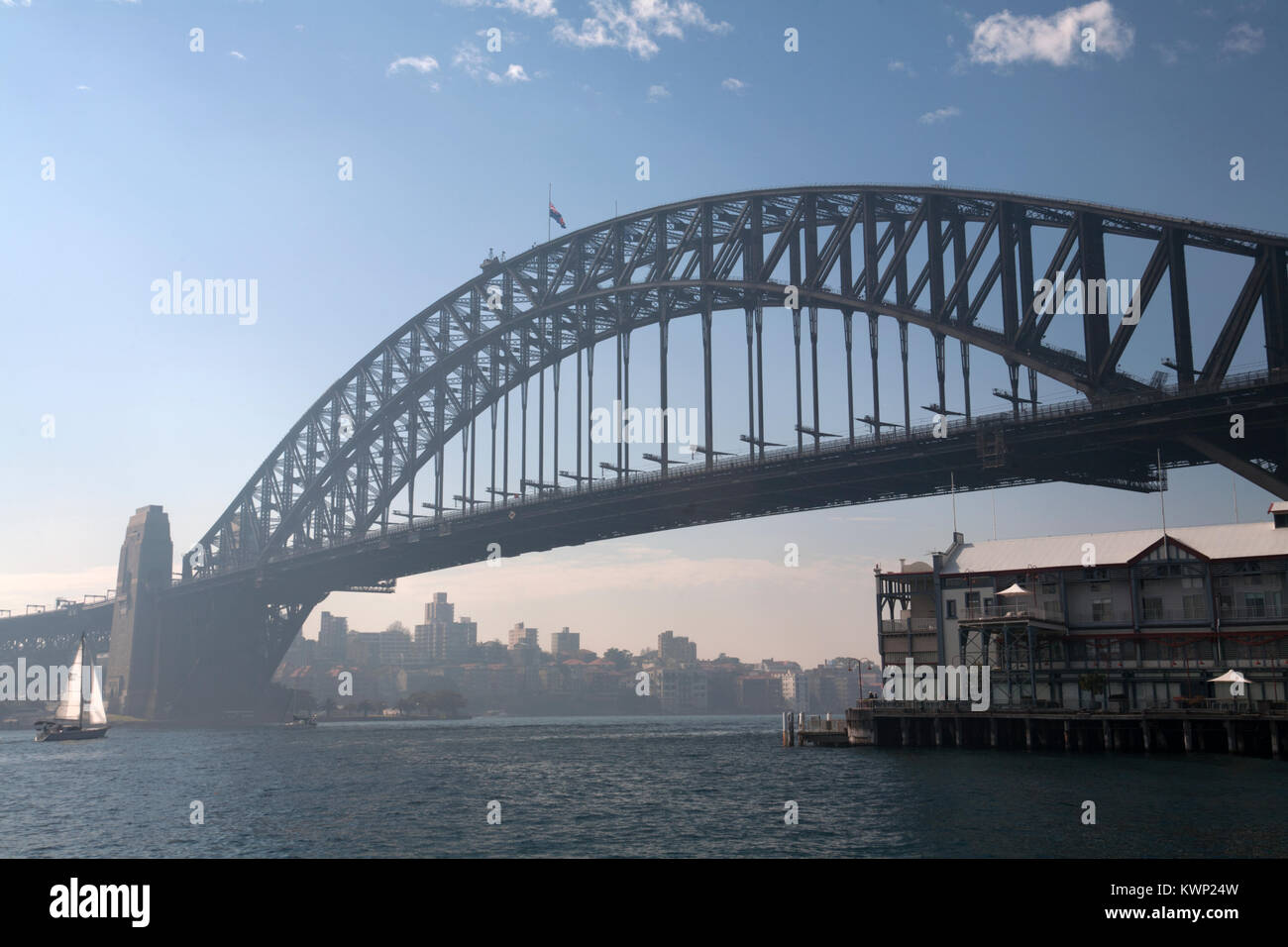 dawes point sydney harbour bridge sydney harbour sydney new south wales ...