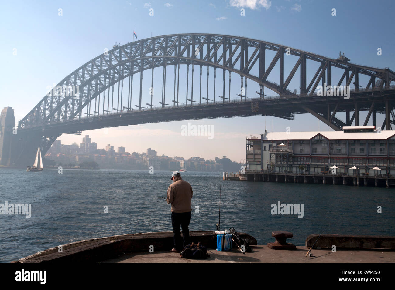 dawes point sydney harbour bridge sydney harbour sydney new south wales ...