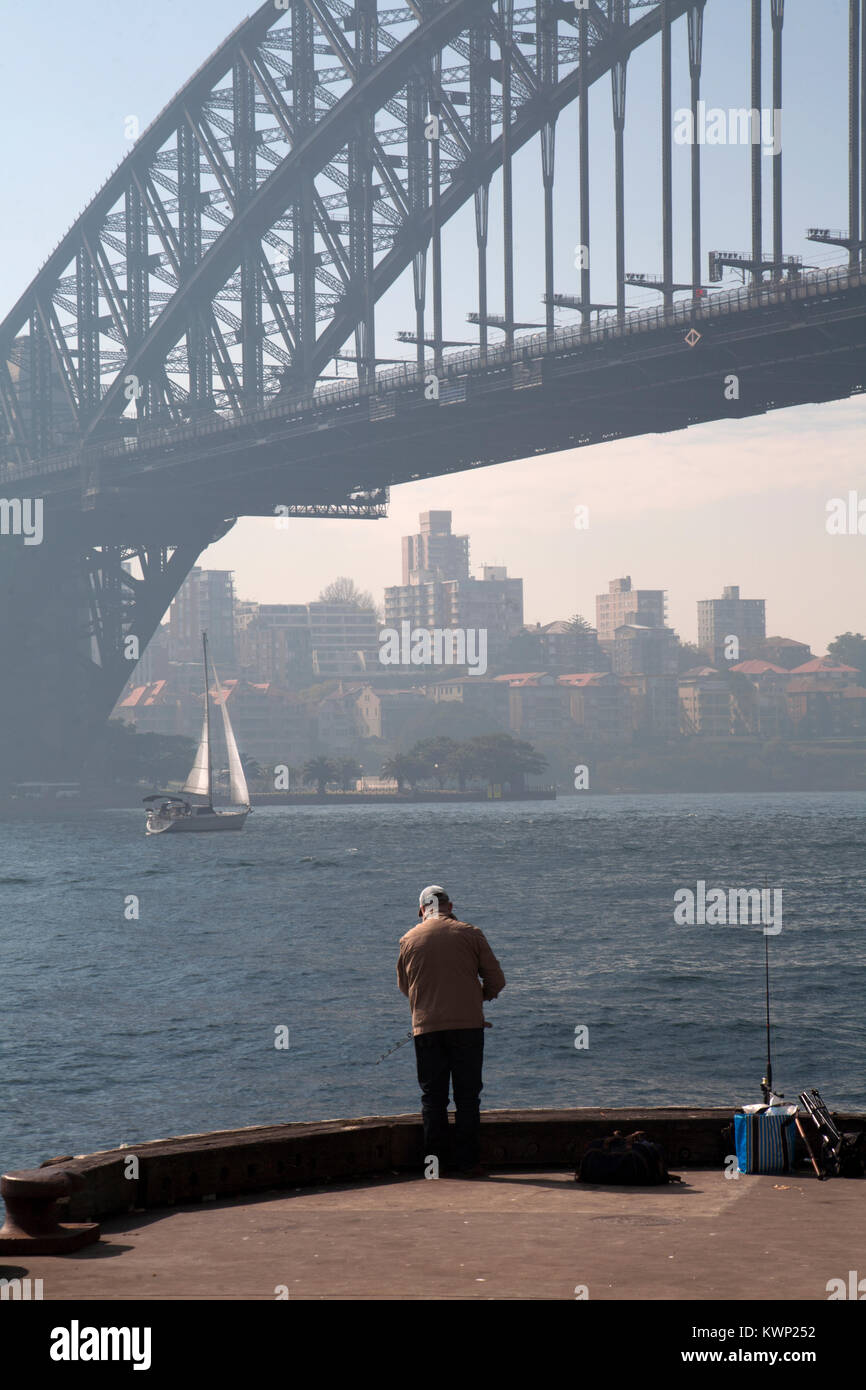 dawes point sydney harbour bridge sydney harbour sydney new south wales ...