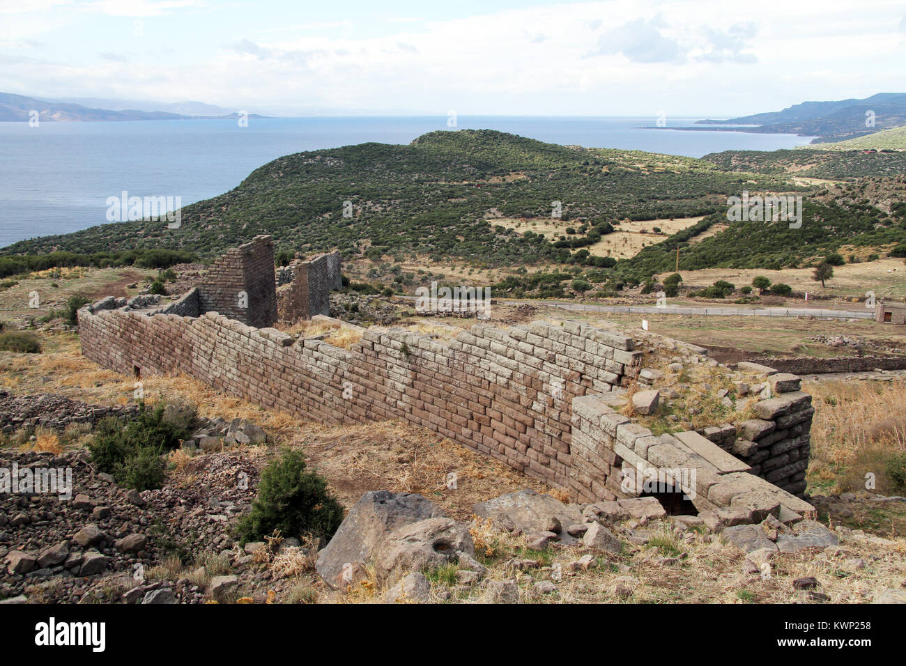 View of assos and the fortress hi-res stock photography and images - Alamy