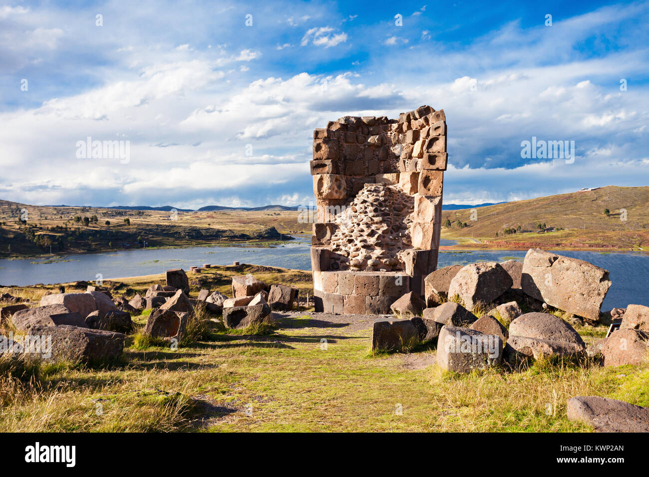 Sillustani is a pre-Incan burial ground on the shores of Lake Umayo ...