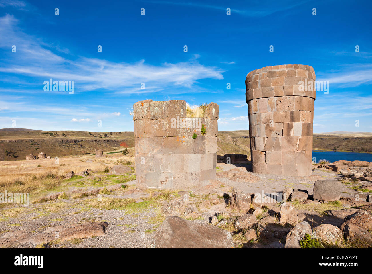 Sillustani is a pre-Incan burial ground on the shores of Lake Umayo ...