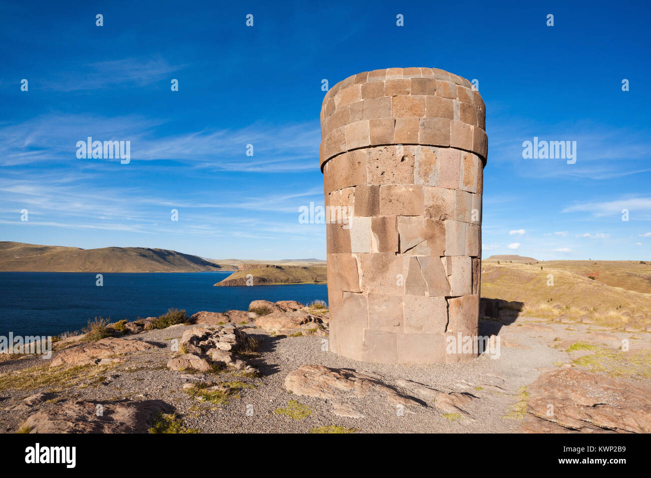 Sillustani is a pre-Incan burial ground on the shores of Lake Umayo ...