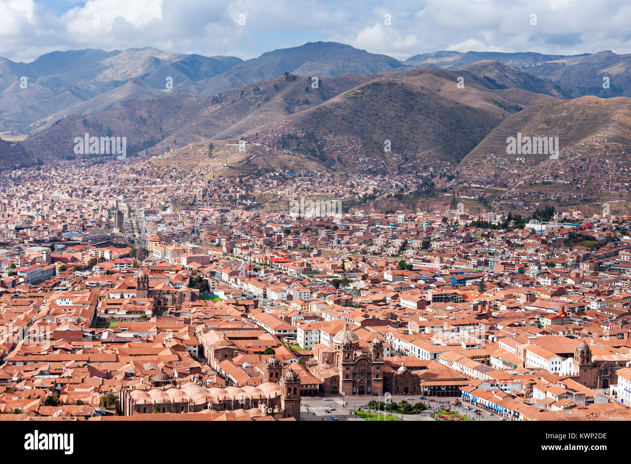 Cusco aerial view from Saqsaywaman in Cusco, Peru Stock Photo - Alamy
