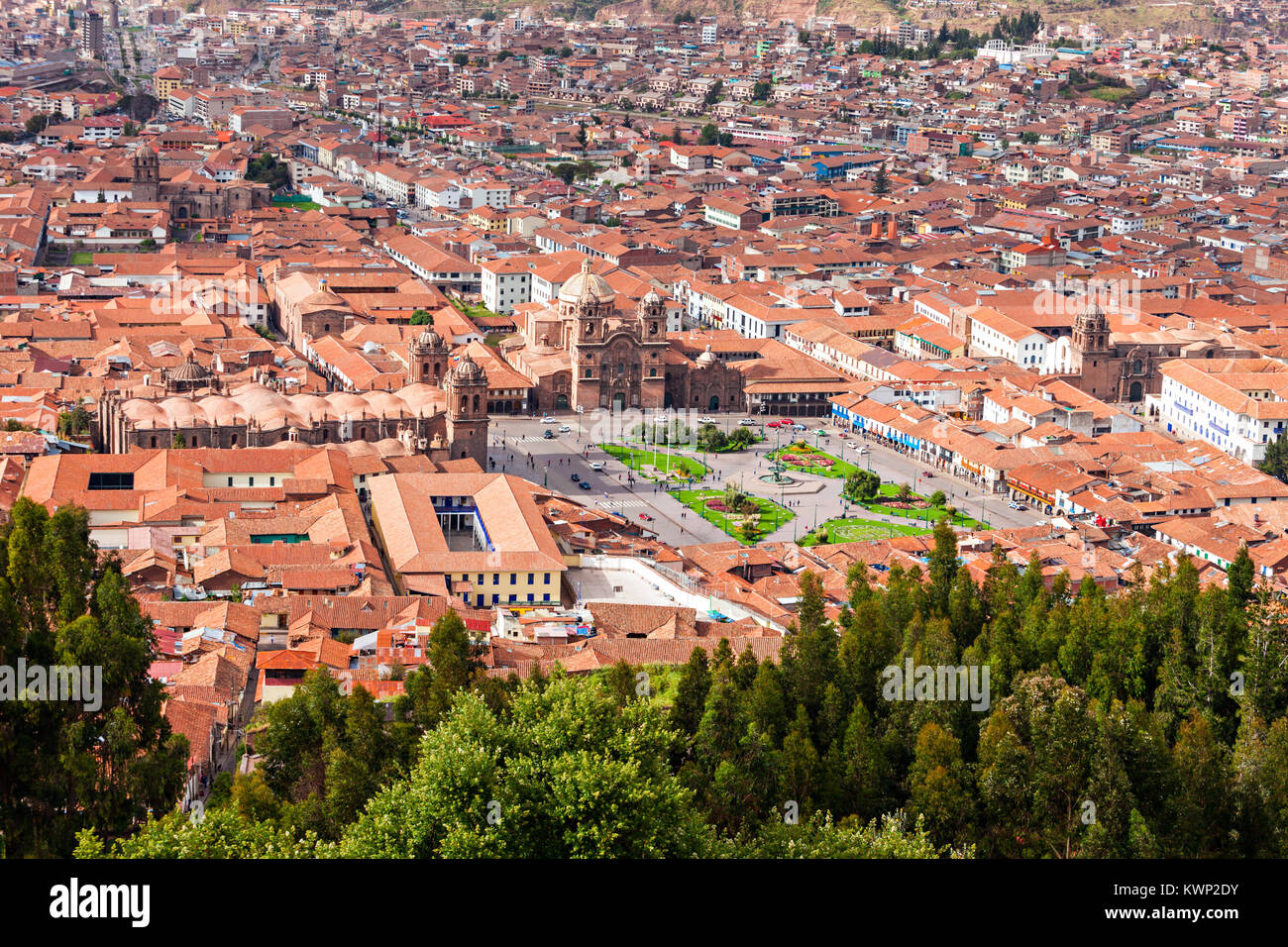 Cusco aerial view from Saqsaywaman in Cusco, Peru Stock Photo - Alamy