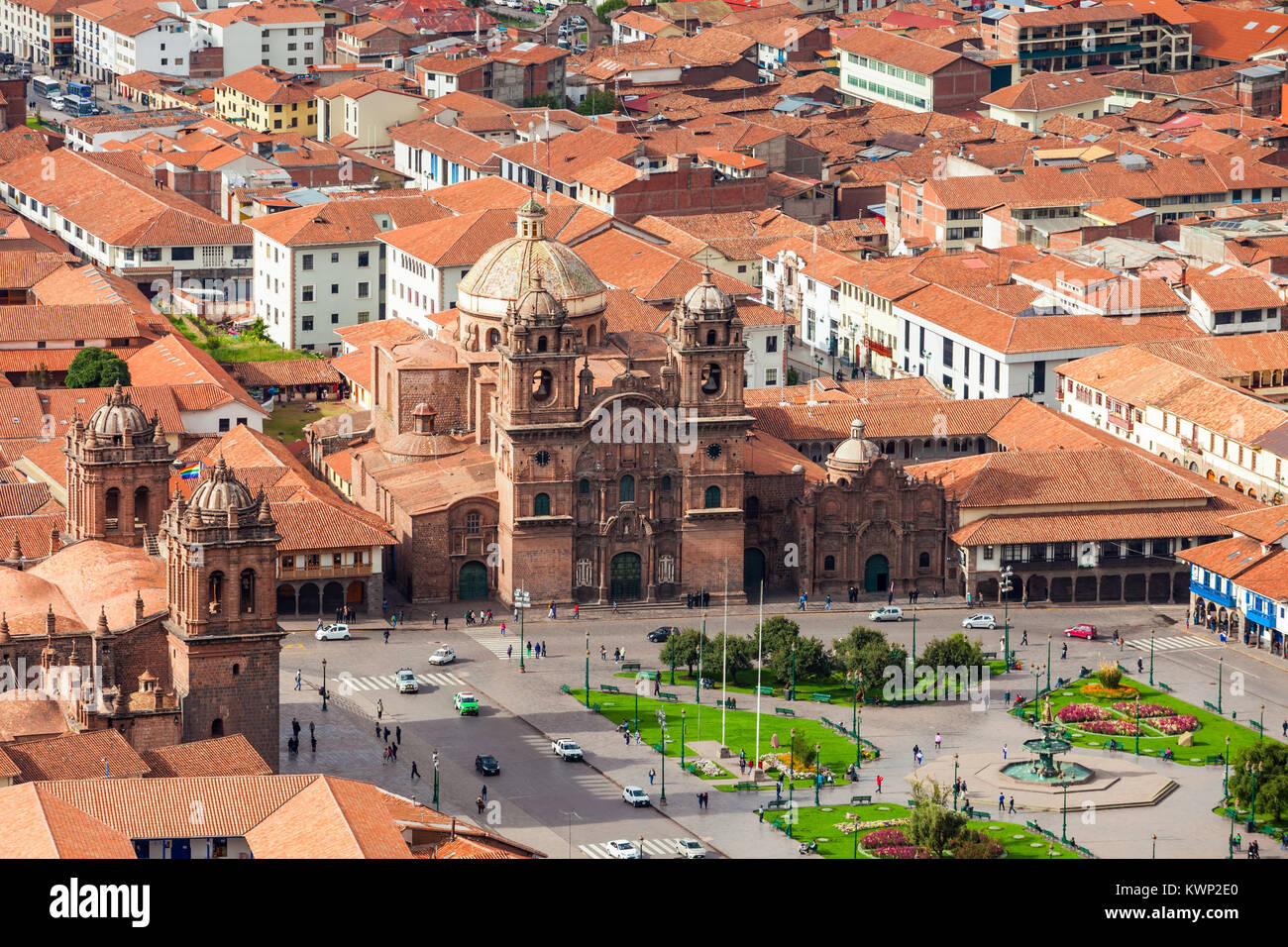 Cusco aerial view from Saqsaywaman in Cusco, Peru Stock Photo - Alamy