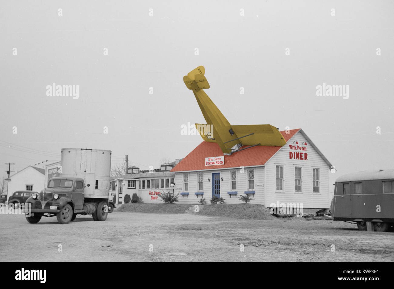 vintage photo of diner circa 1938 Stock Photo - Alamy