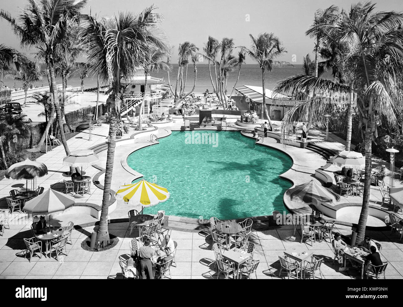 Vintage miami hotel swimming pool hi-res stock photography and images ...