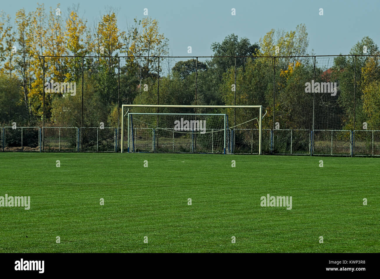 Empty rural football pitch hi-res stock photography and images - Alamy