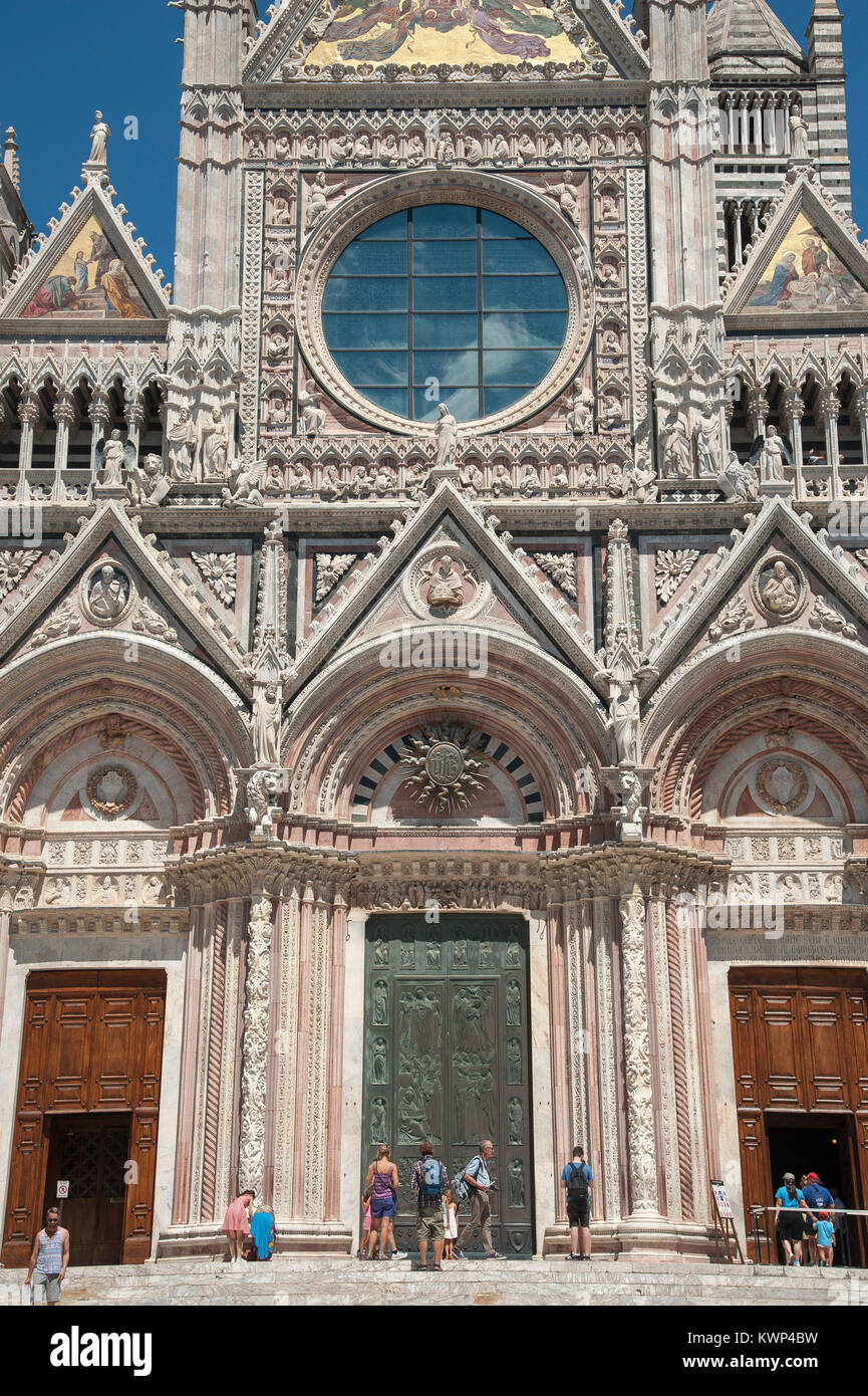 Italian Gothic facade by Giovanni Pisano from XIII century of ...