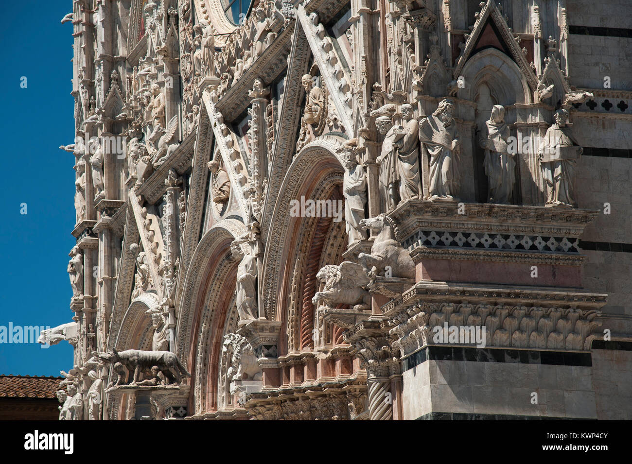 Italian Gothic facade by Giovanni Pisano from XIII century of ...