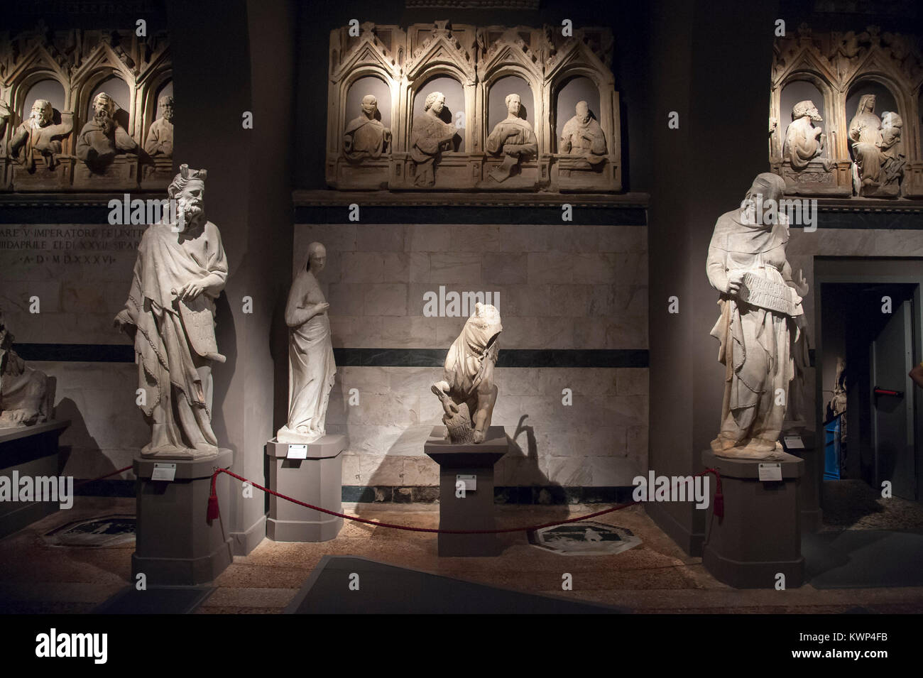 Statues of saints from XIII century Italian Gothic facade by Giovanni ...