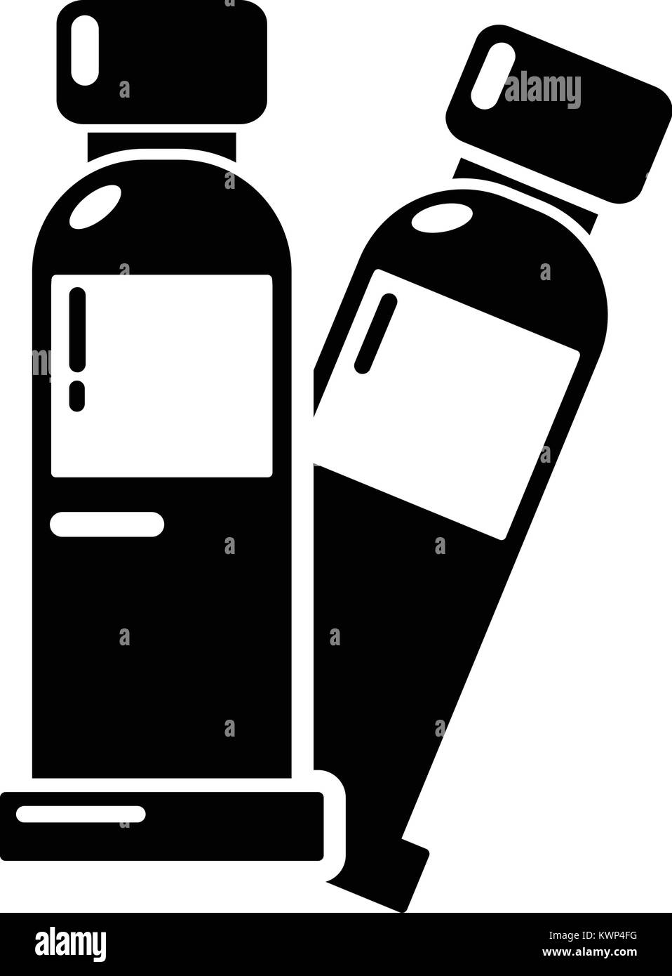 Paint tube icon white Black and White Stock Photos & Images - Alamy