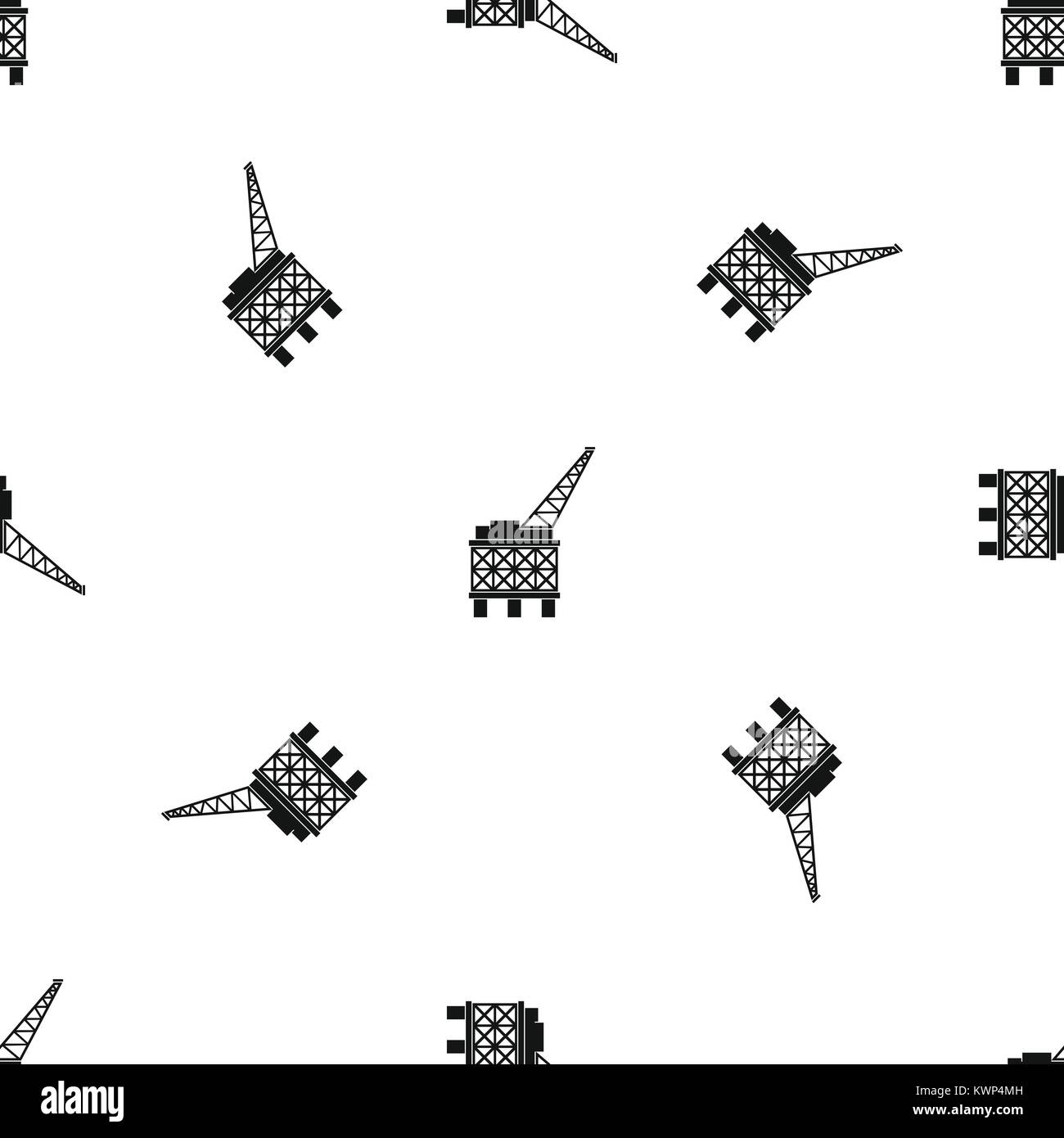 Oil platform pattern seamless black Stock Vector Image & Art - Alamy