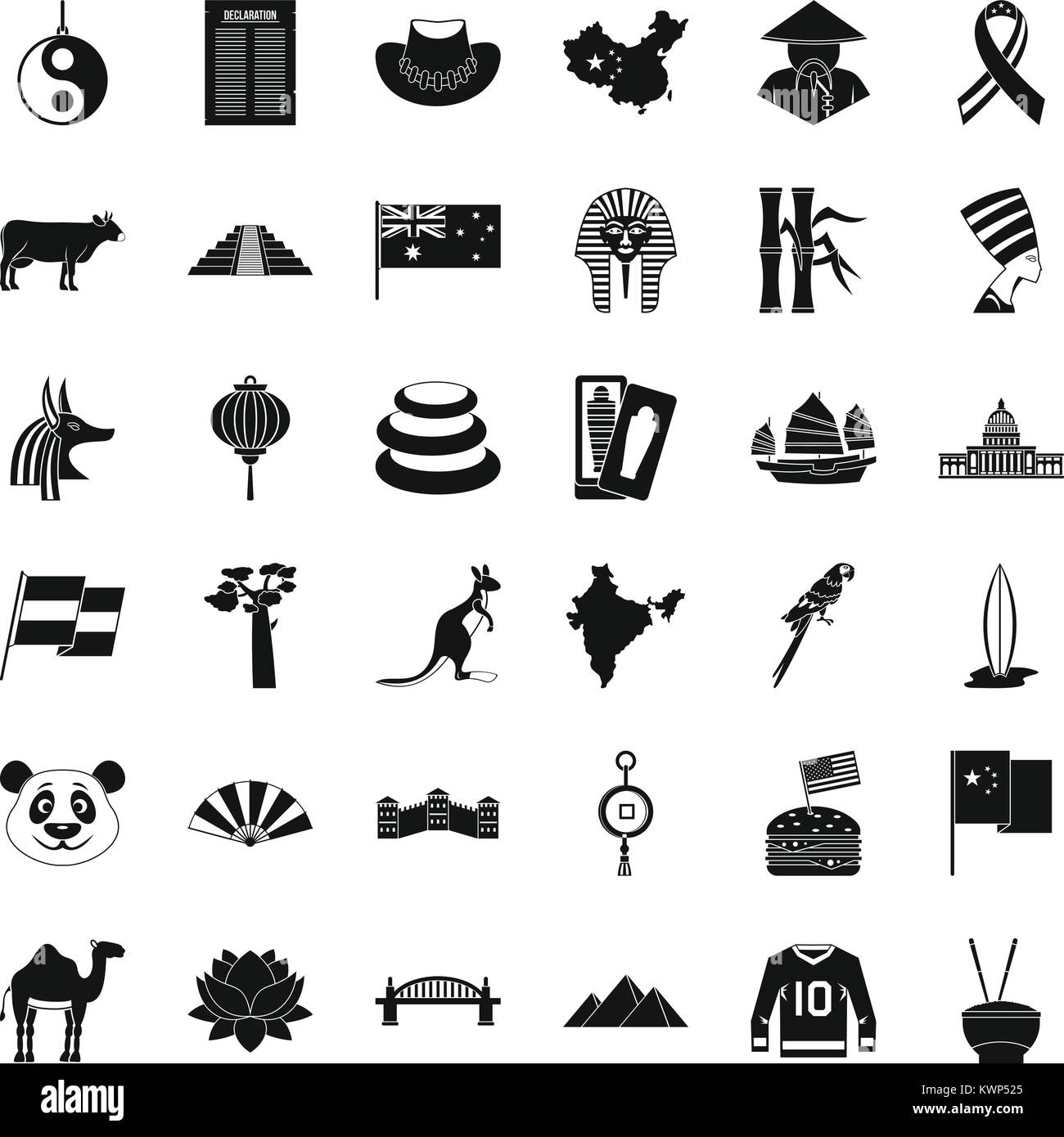 World icons set, simple style Stock Vector Image & Art - Alamy