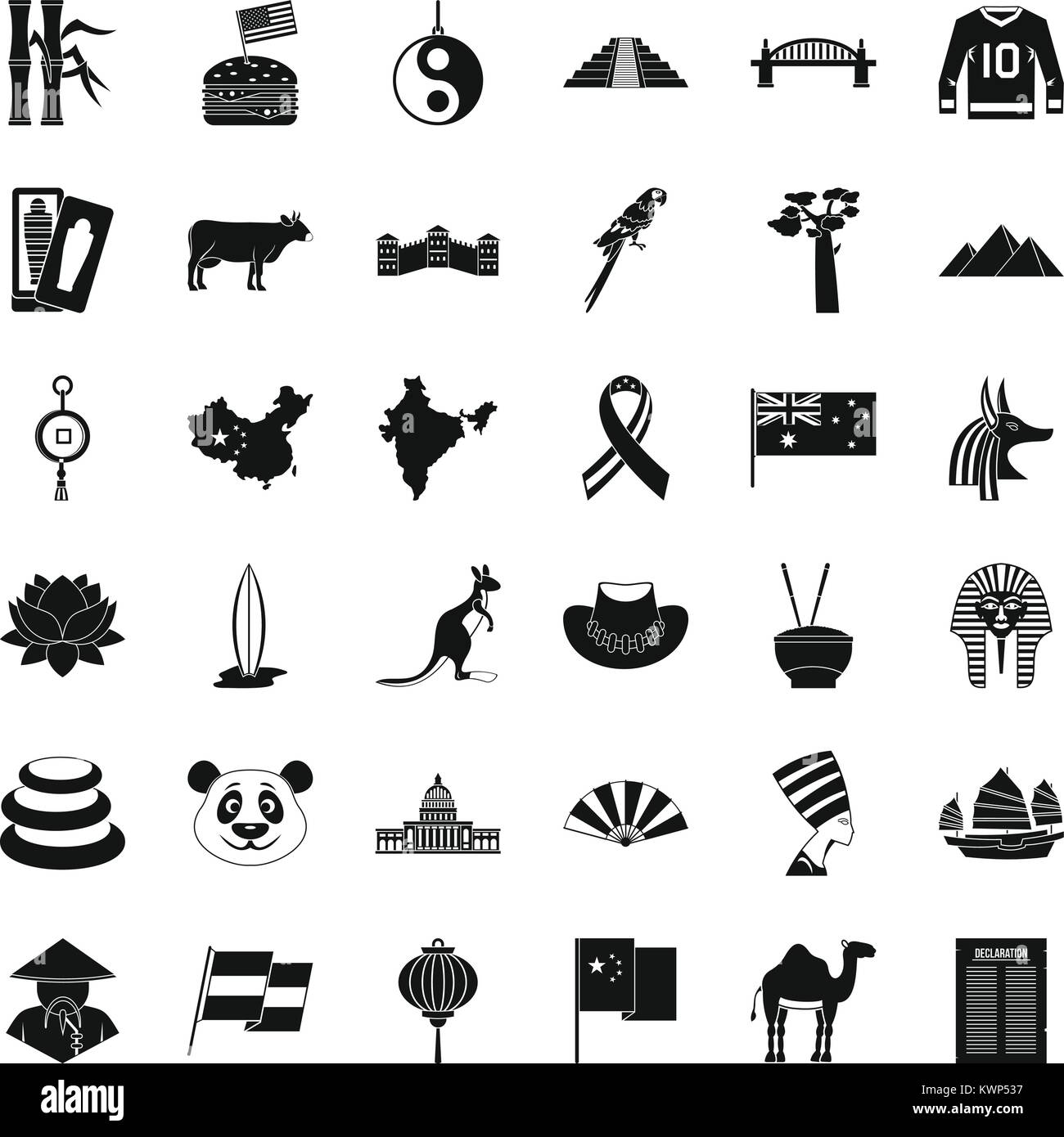 Location icons set, simple style Stock Vector Image & Art - Alamy