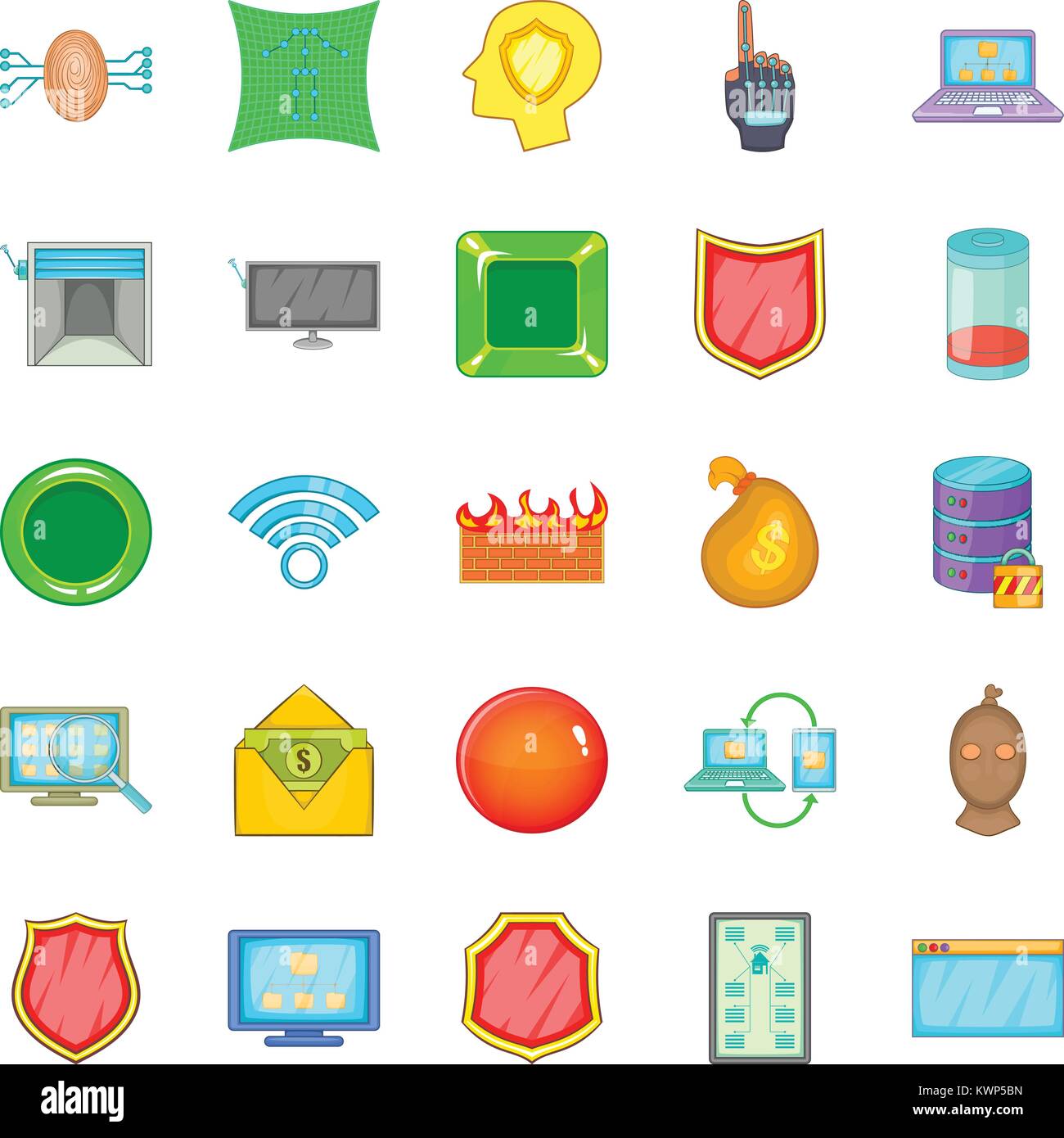 Cybercrime set digital security Stock Vector Images - Alamy