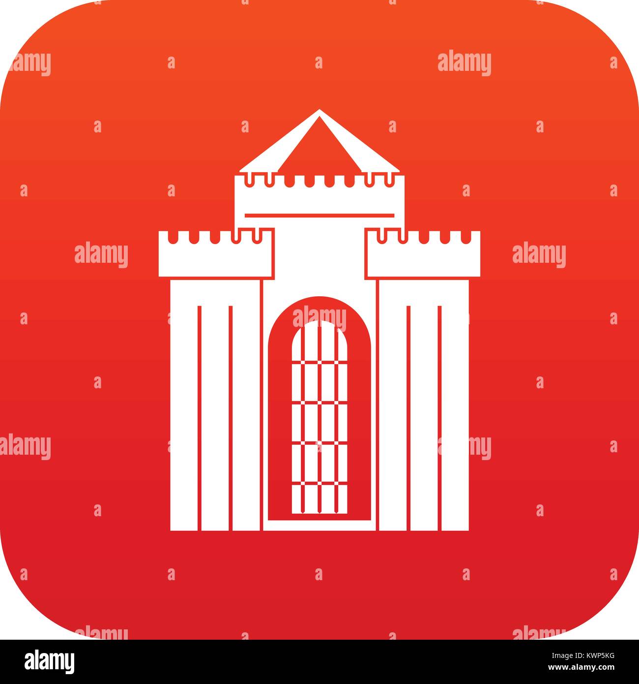 Medieval palace icon digital red Stock Vector Image & Art - Alamy