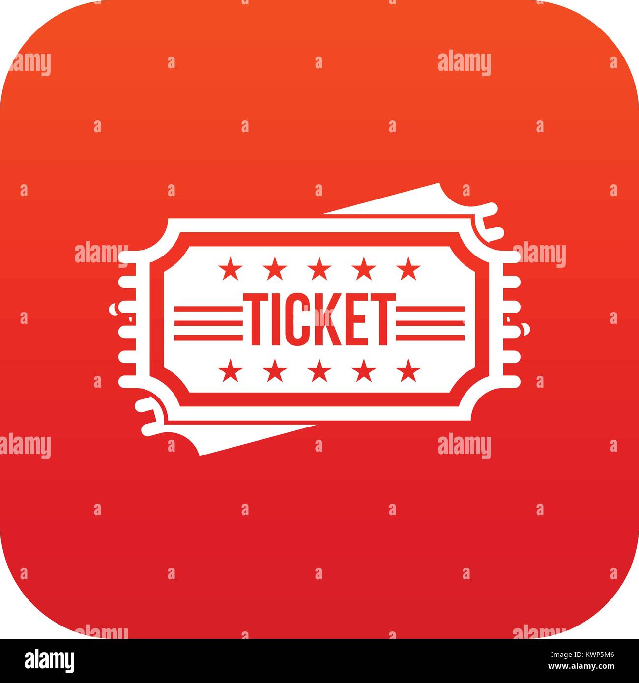 Ticket icon digital red Stock Vector Image & Art - Alamy