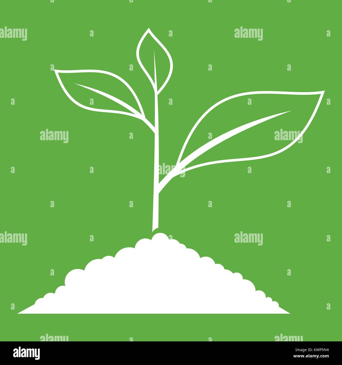 Growing plant icon green Stock Vector Image & Art - Alamy