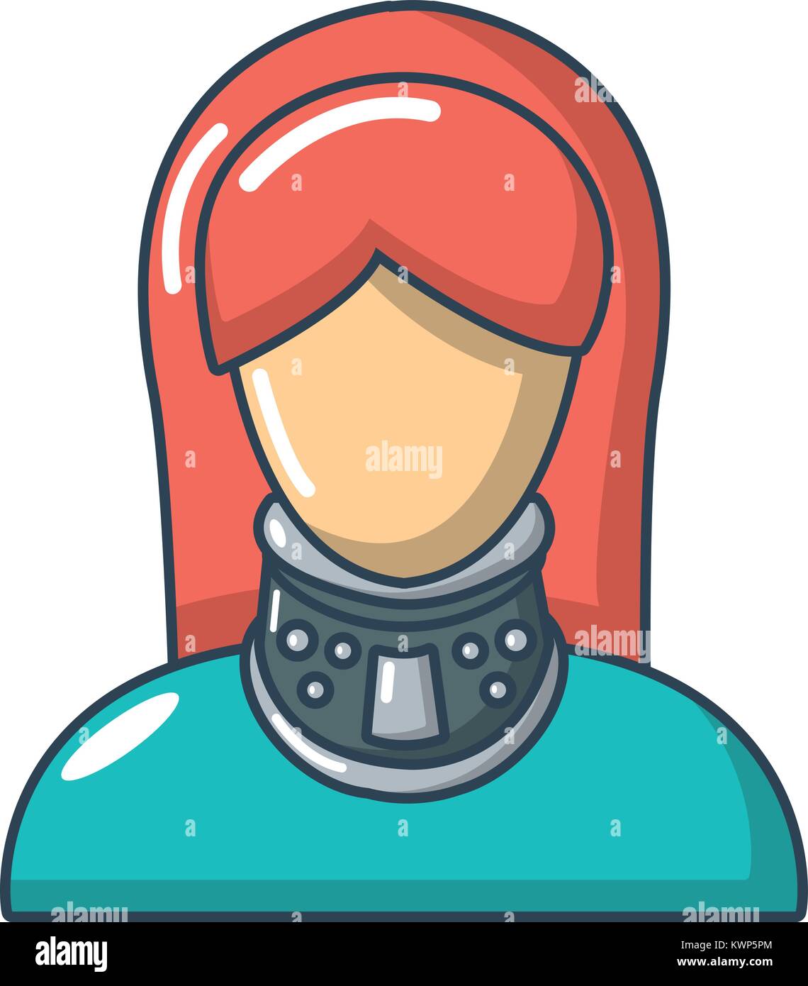 Cervical Retainer Icon Cartoon Style Stock Vector Image And Art Alamy
