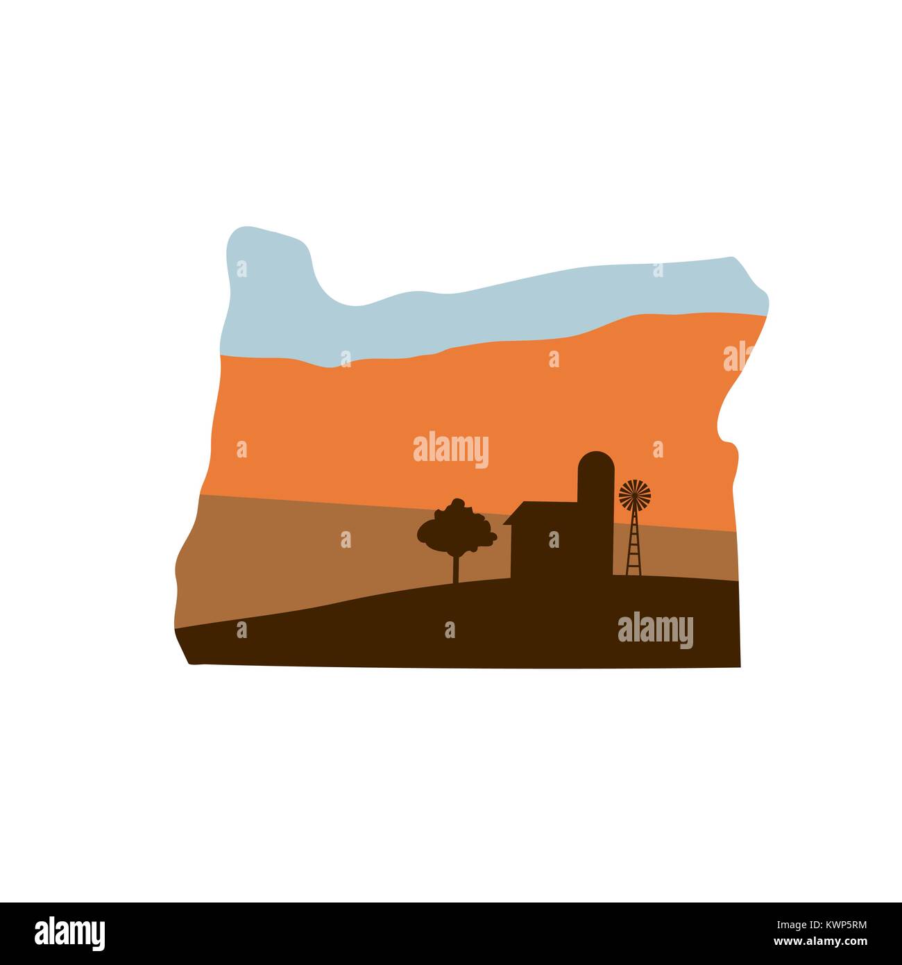 Oregon barn Stock Vector Images - Alamy