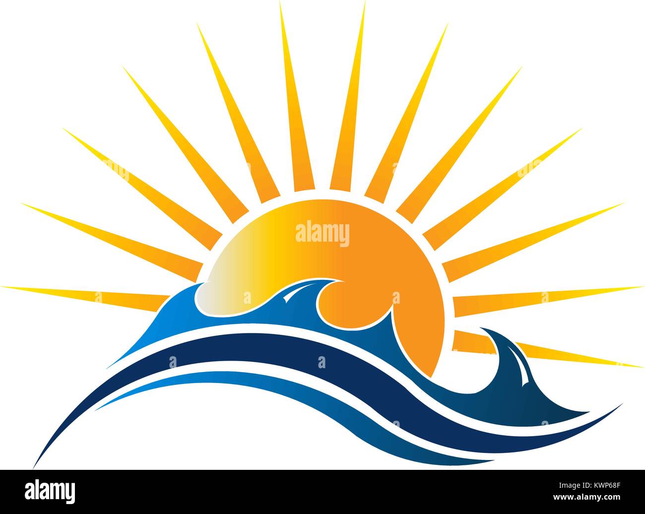 Sunshine Seascape Logo Vector Illustration Stock Vector Image & Art - Alamy