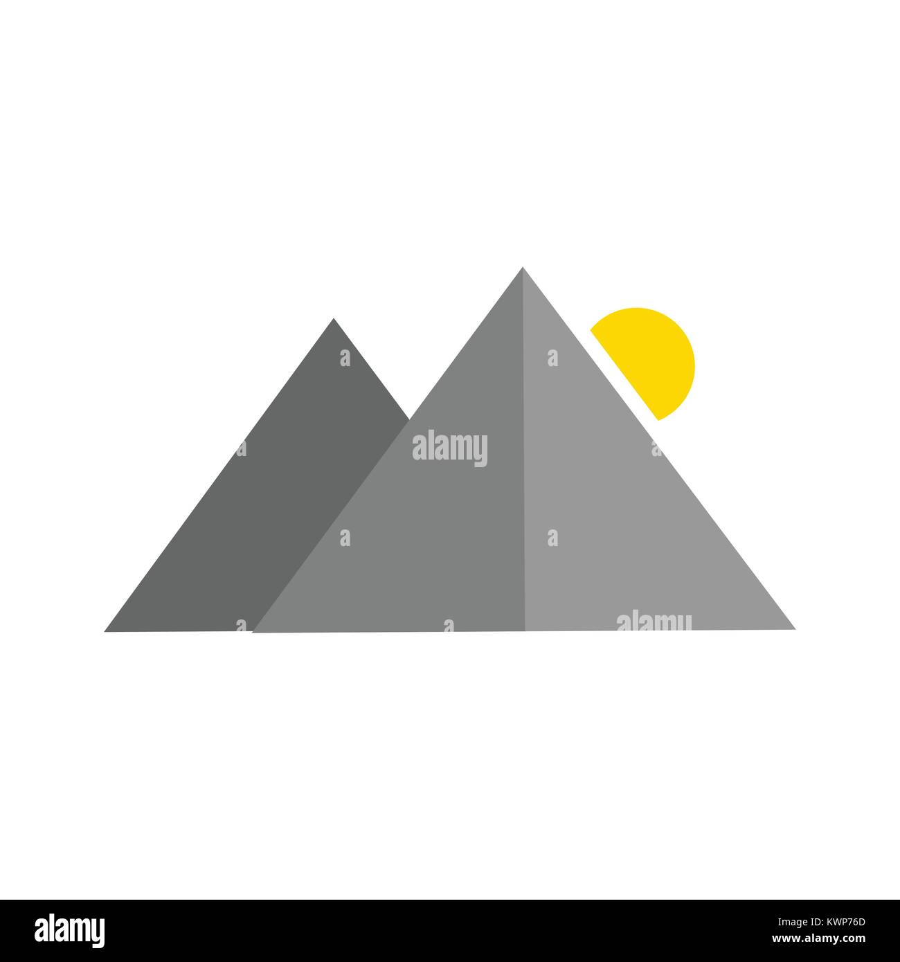 Simple Abstract Mountain Shape Vector Illustration Graphic Design Stock ...