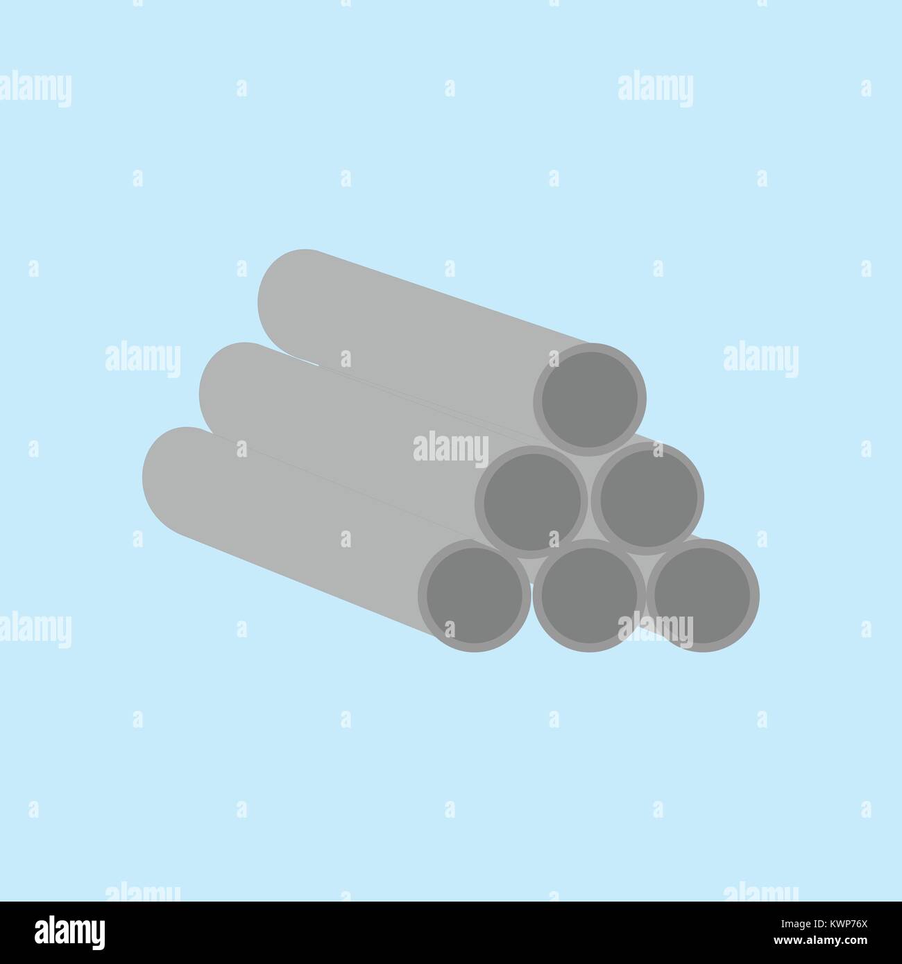 Stack of Industrial Pipe Vector Illustration Graphic Design Stock ...