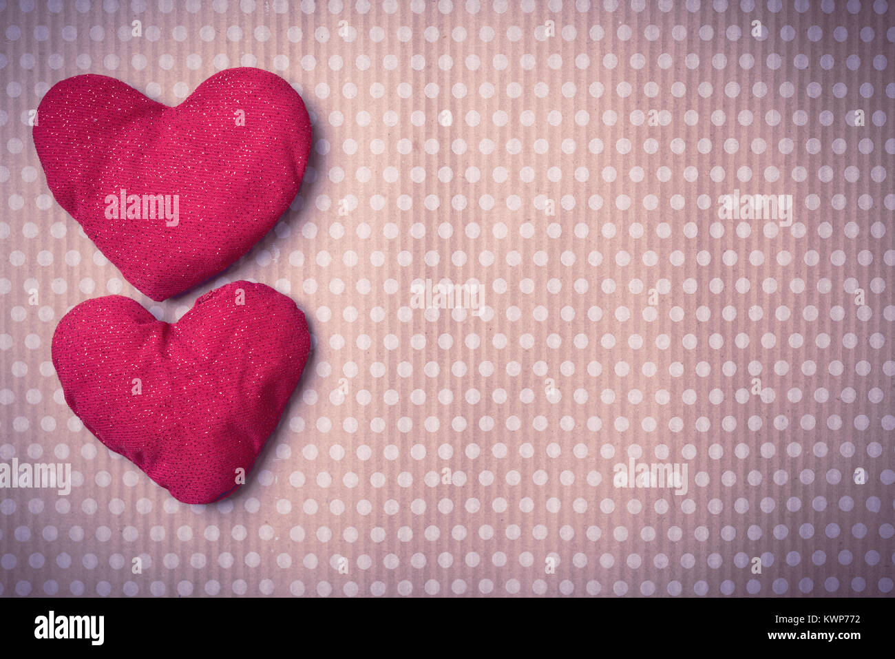 Colorful knitted hearts Stock Photo - Alamy