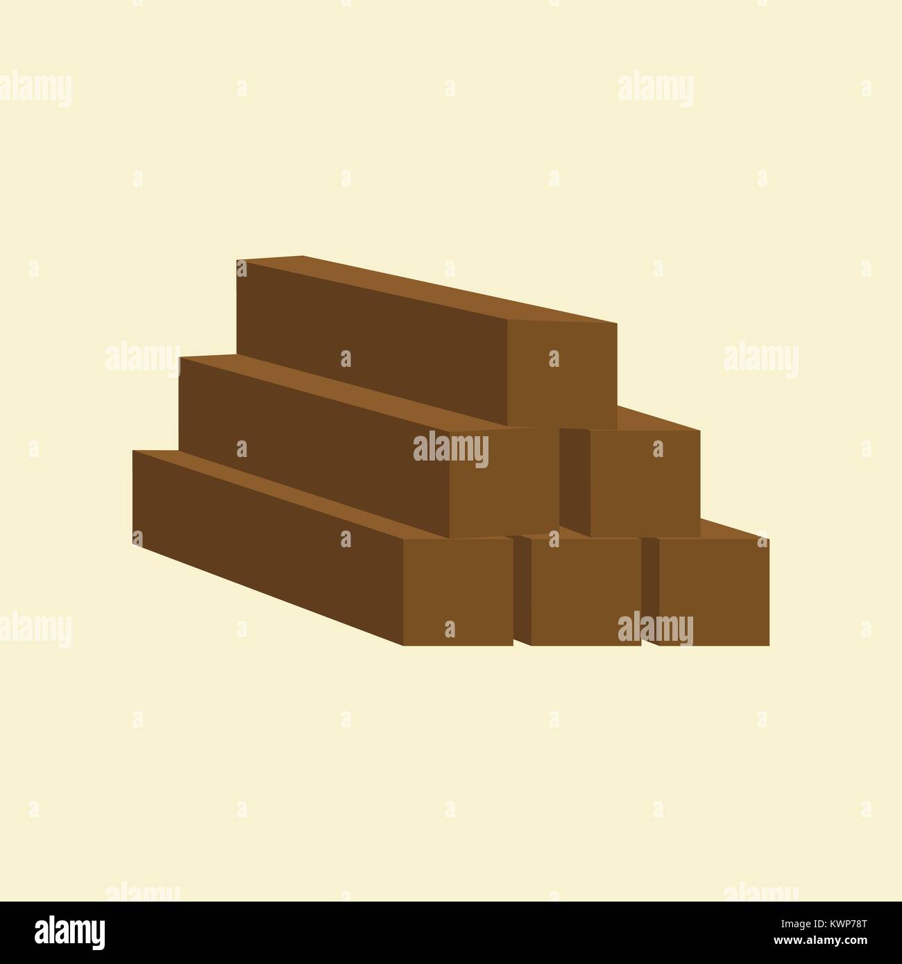Stack of Wood Vector Illustration Graphic Design Stock Vector Image ...