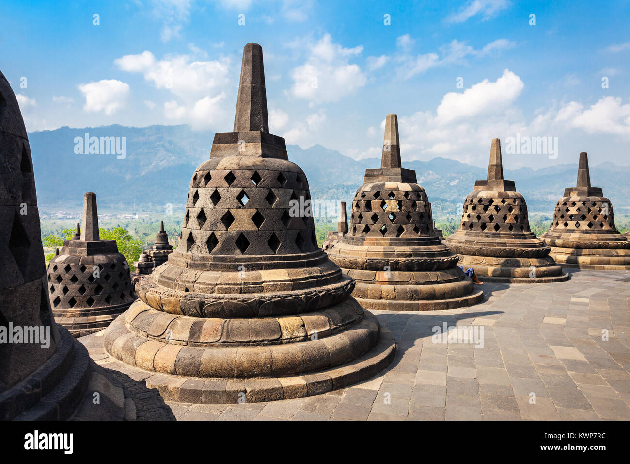 Stupas in Borobudur Temple, Central Java, Indonesia Stock Photo - Alamy