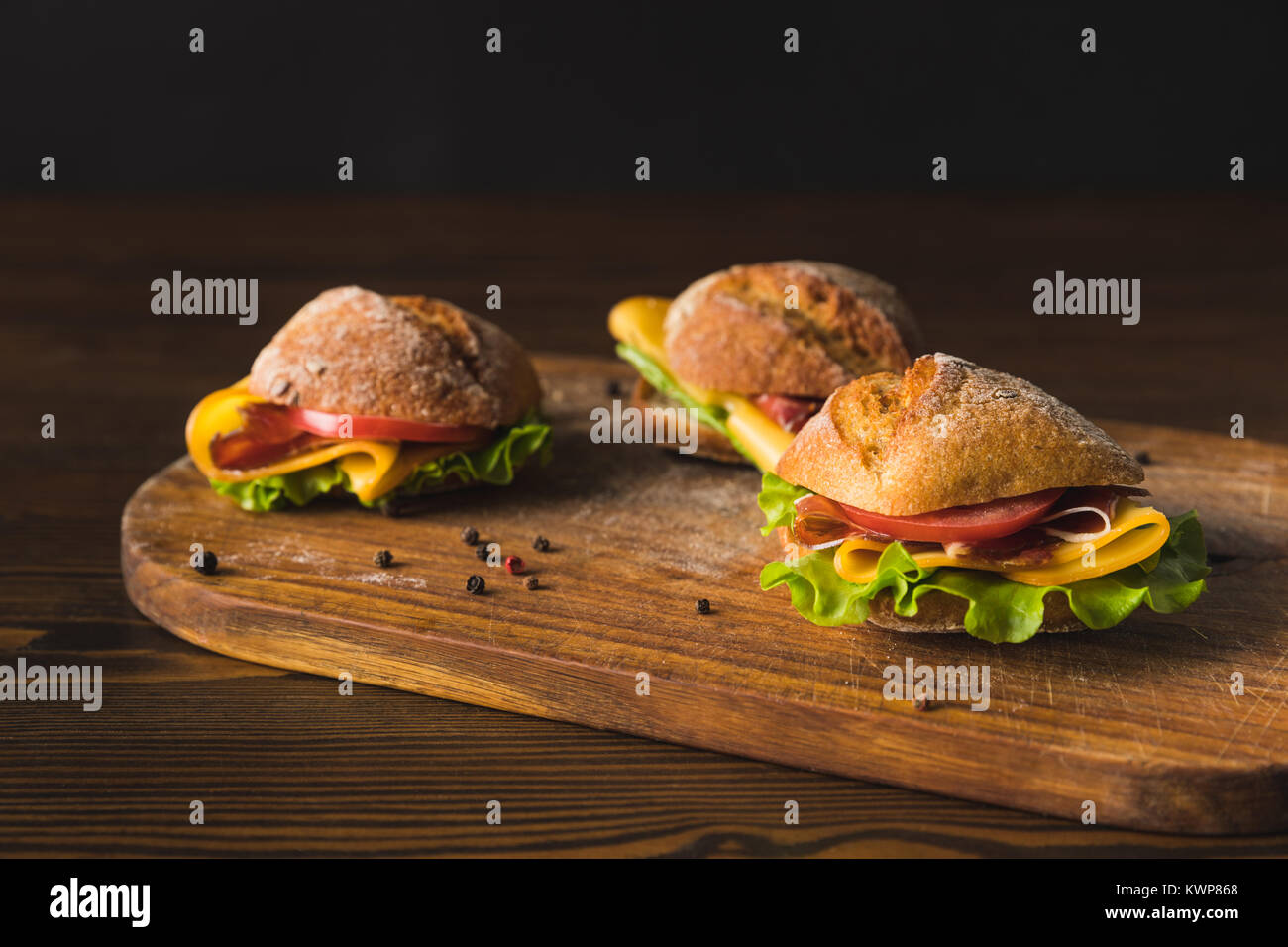 Three sandwiches hi-res stock photography and images - Alamy