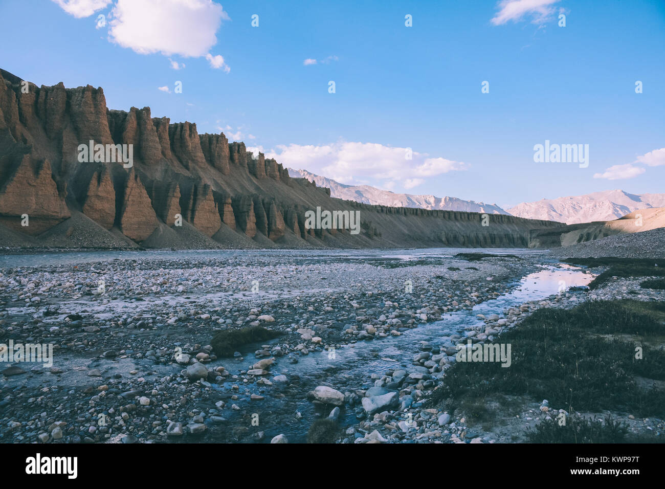 beautiful natural formations and rocky mountain river in Indian ...