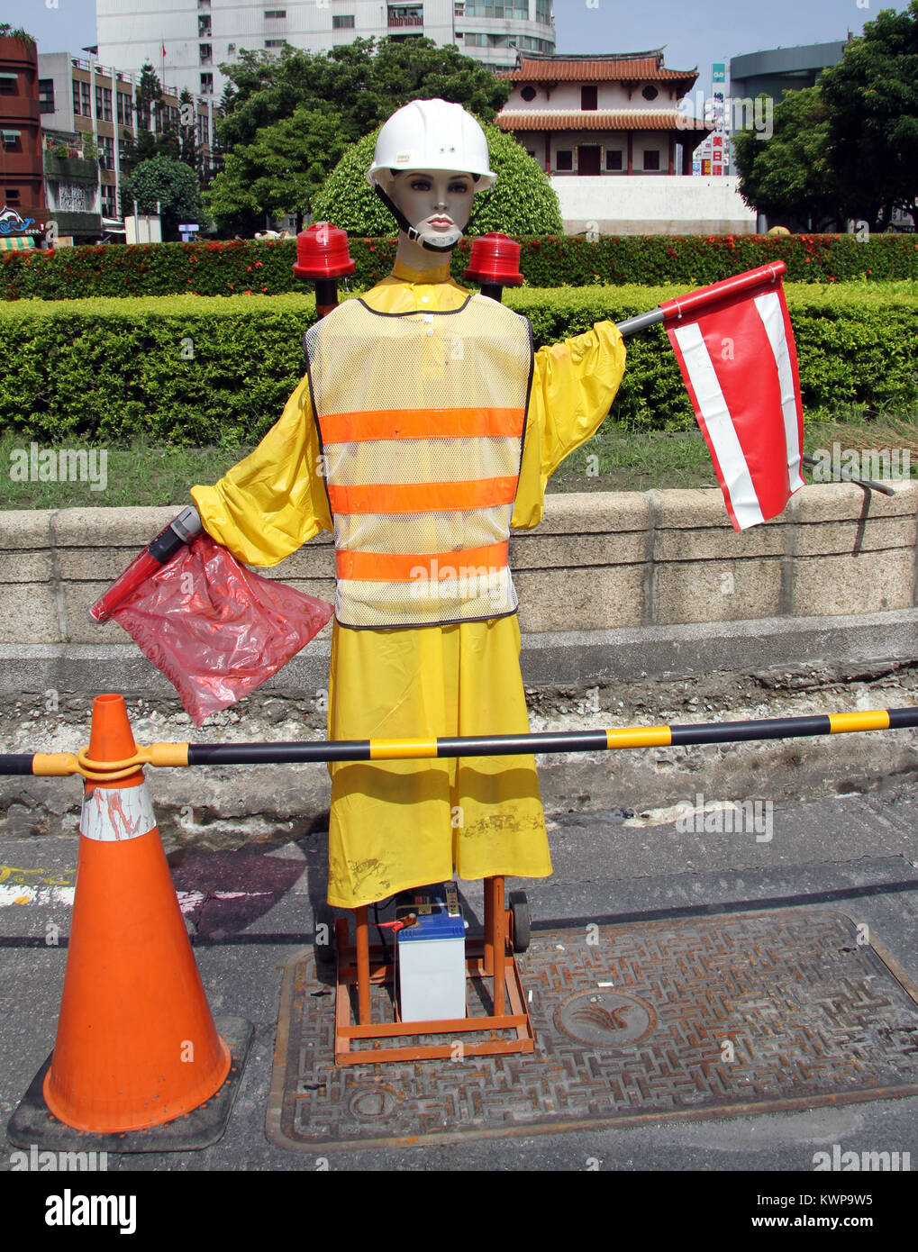 Stop sighn on the street in Tainan, Taiwan Stock Photo - Alamy