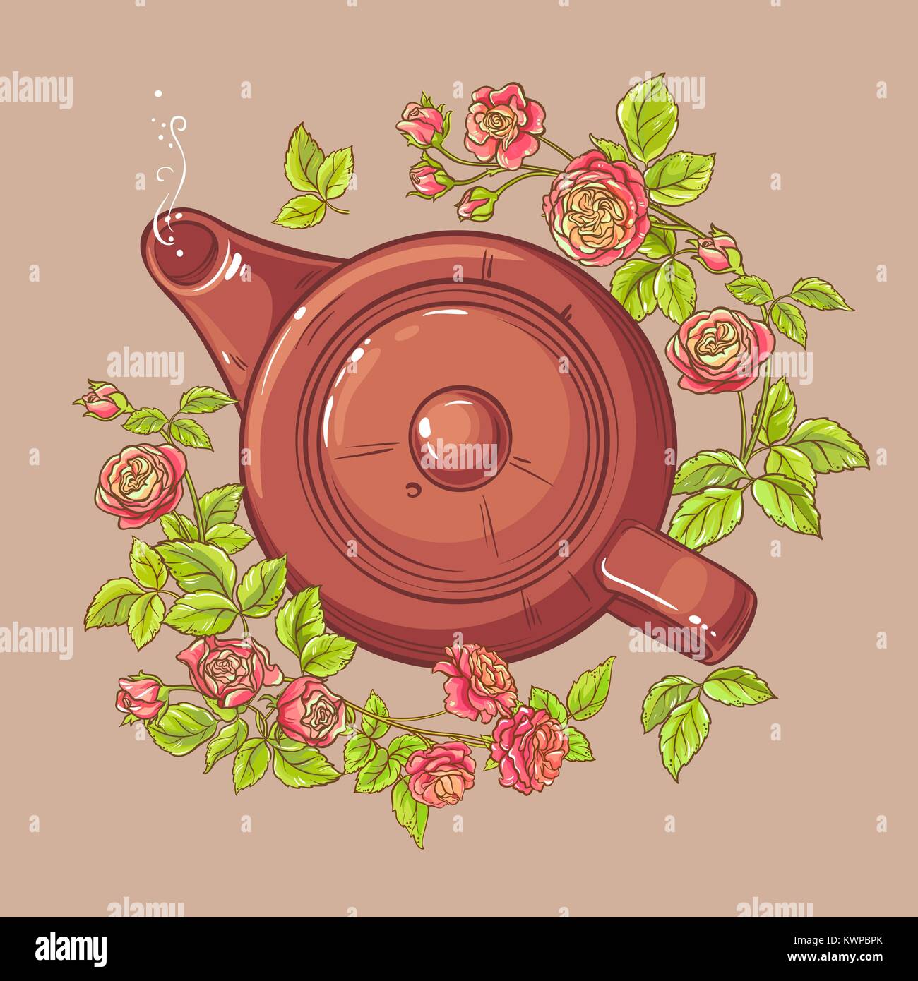 Rose tea japanese not hip Stock Vector Images - Alamy
