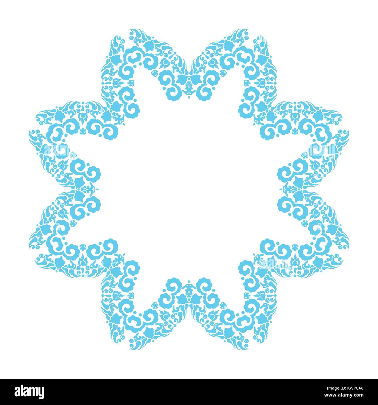 Simple snowflake template Stock Vector Images - Alamy