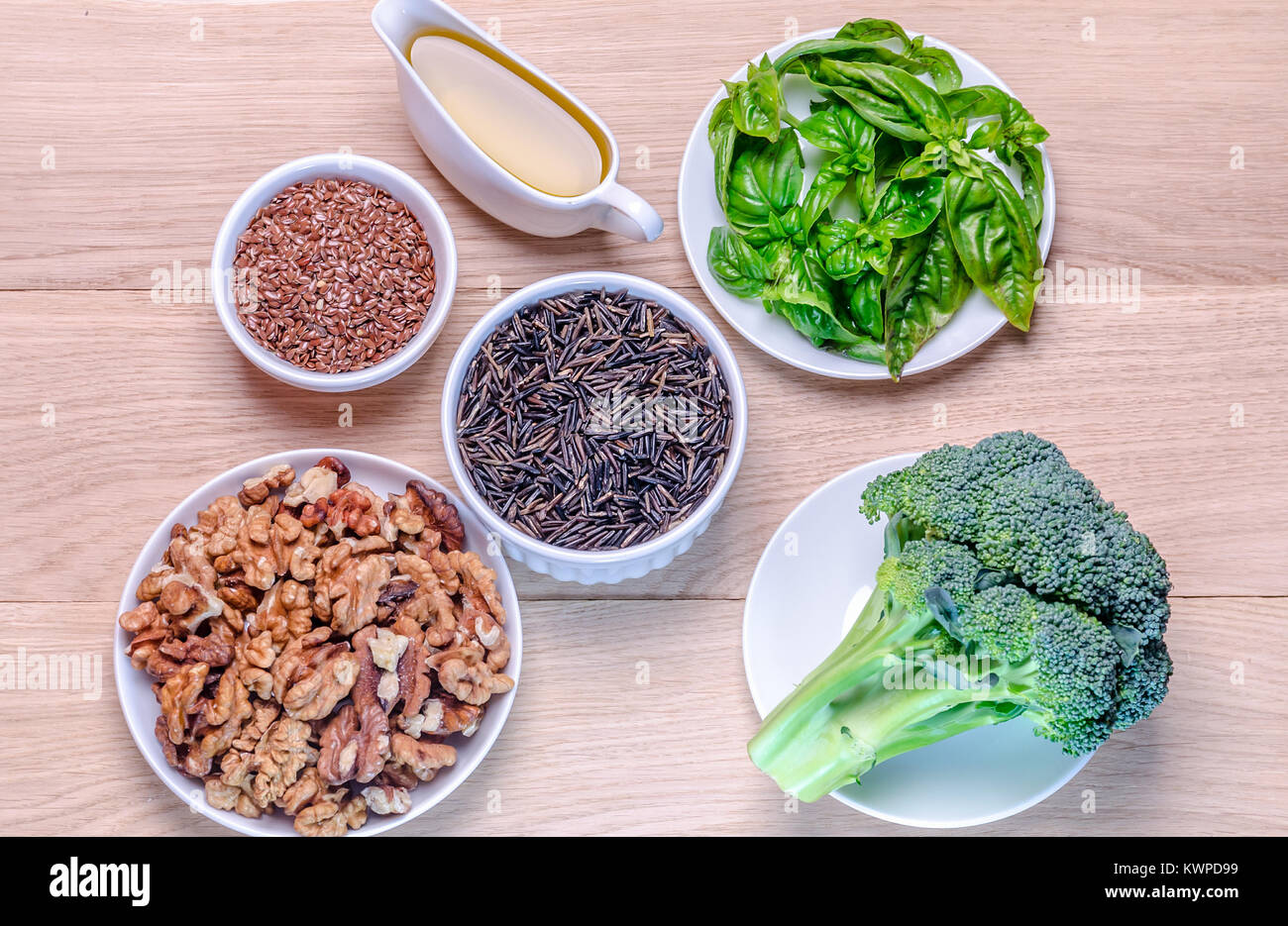 Plant-based sources of Omega-3 acids Stock Photo - Alamy