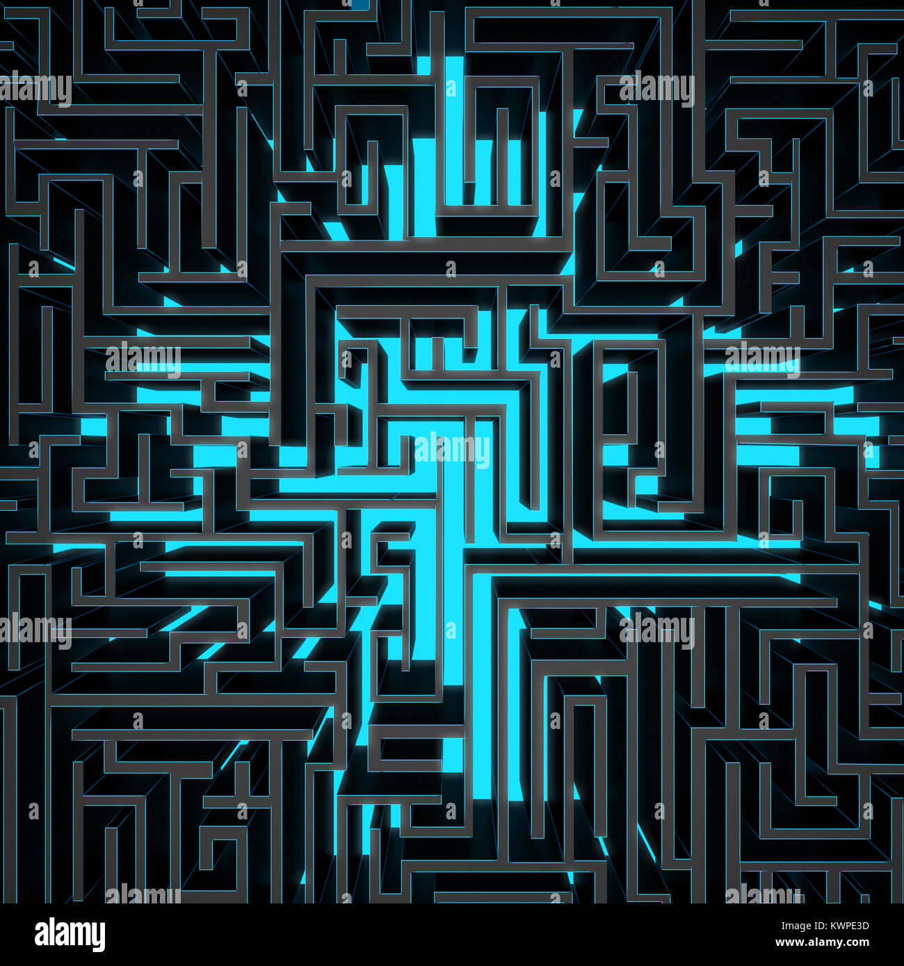 Dark abstract maze hi-res stock photography and images - Alamy
