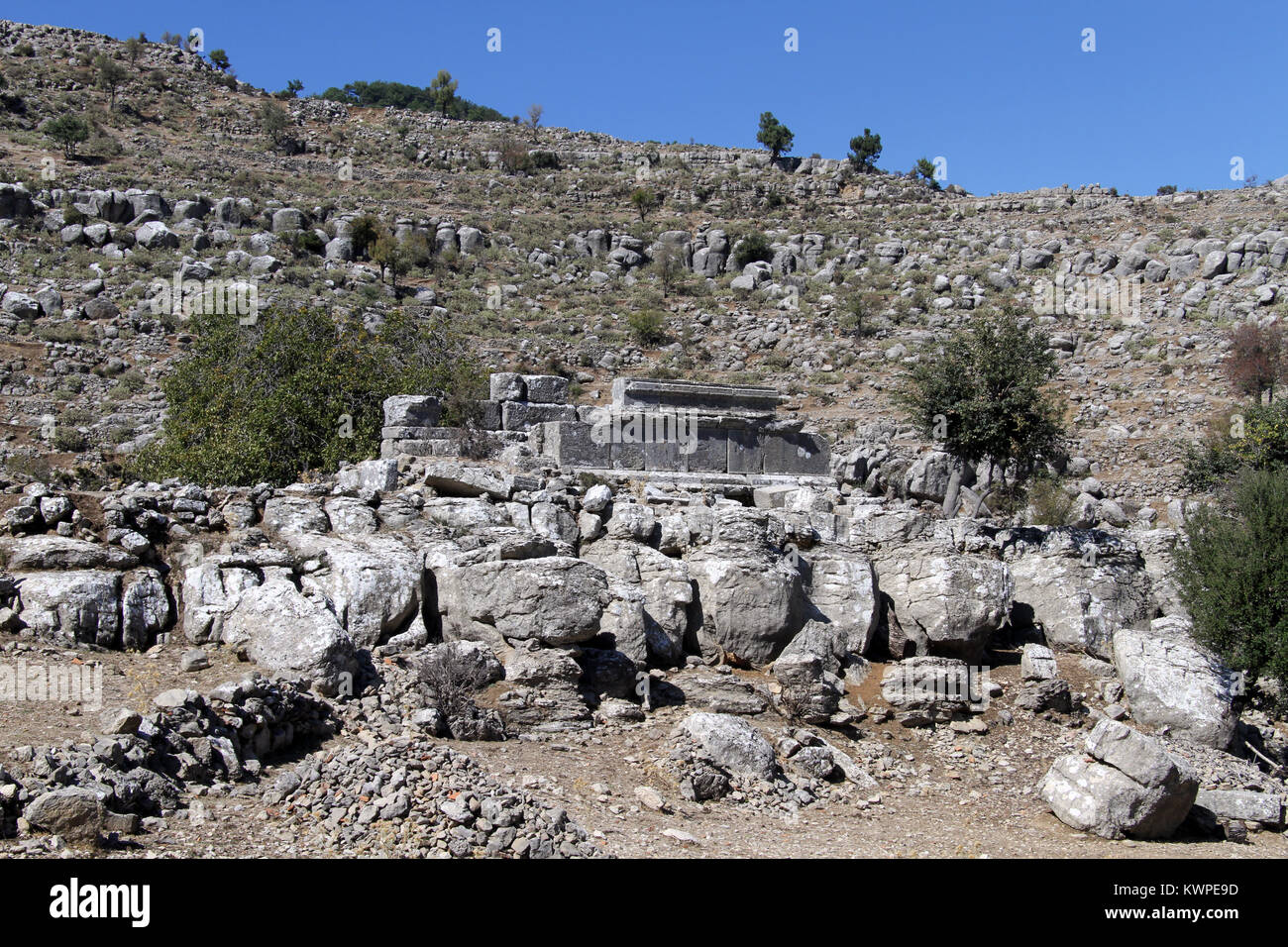 Ruins of ancient temple in Selge, Turkey Stock Photo - Alamy