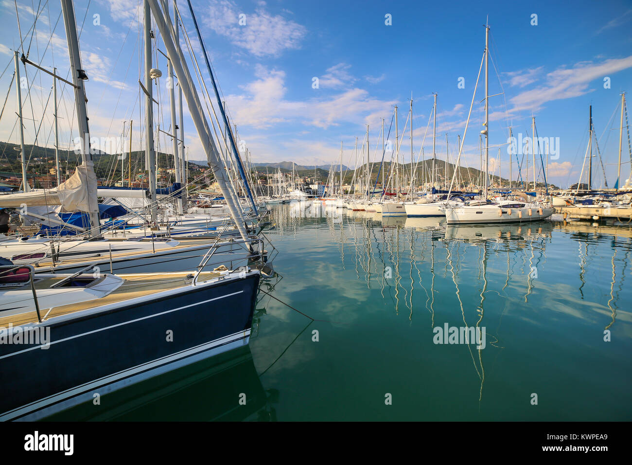 View of Varazze Marina in Liguria, Italy Stock Photo - Alamy