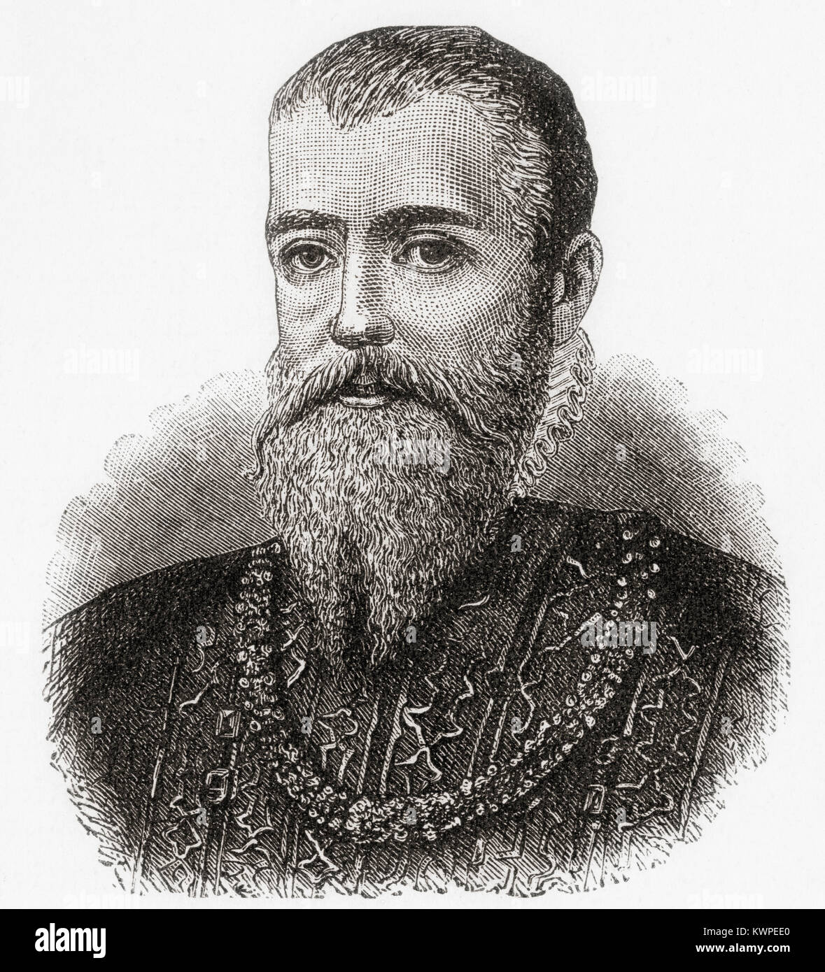 Eric XIV, 1533 – 1577. King of Sweden. From Ward and Lock's Illustrated ...